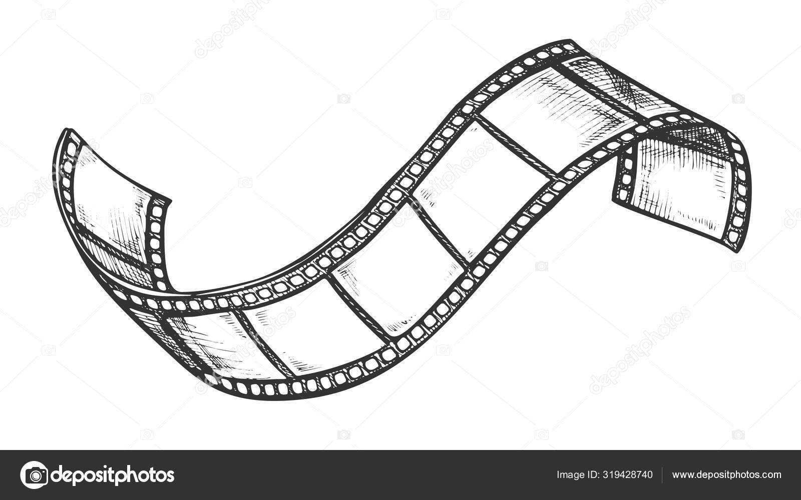 Rollo de tira de película para proyector de cine Vector retro Vector de ...