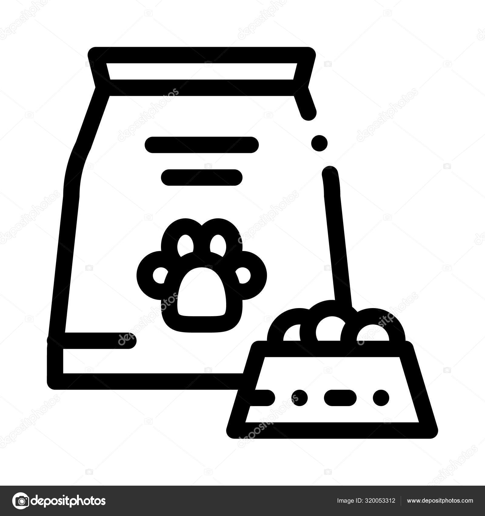 Animal Feed Icon Vector Outline Illustration Stock Vector by ...