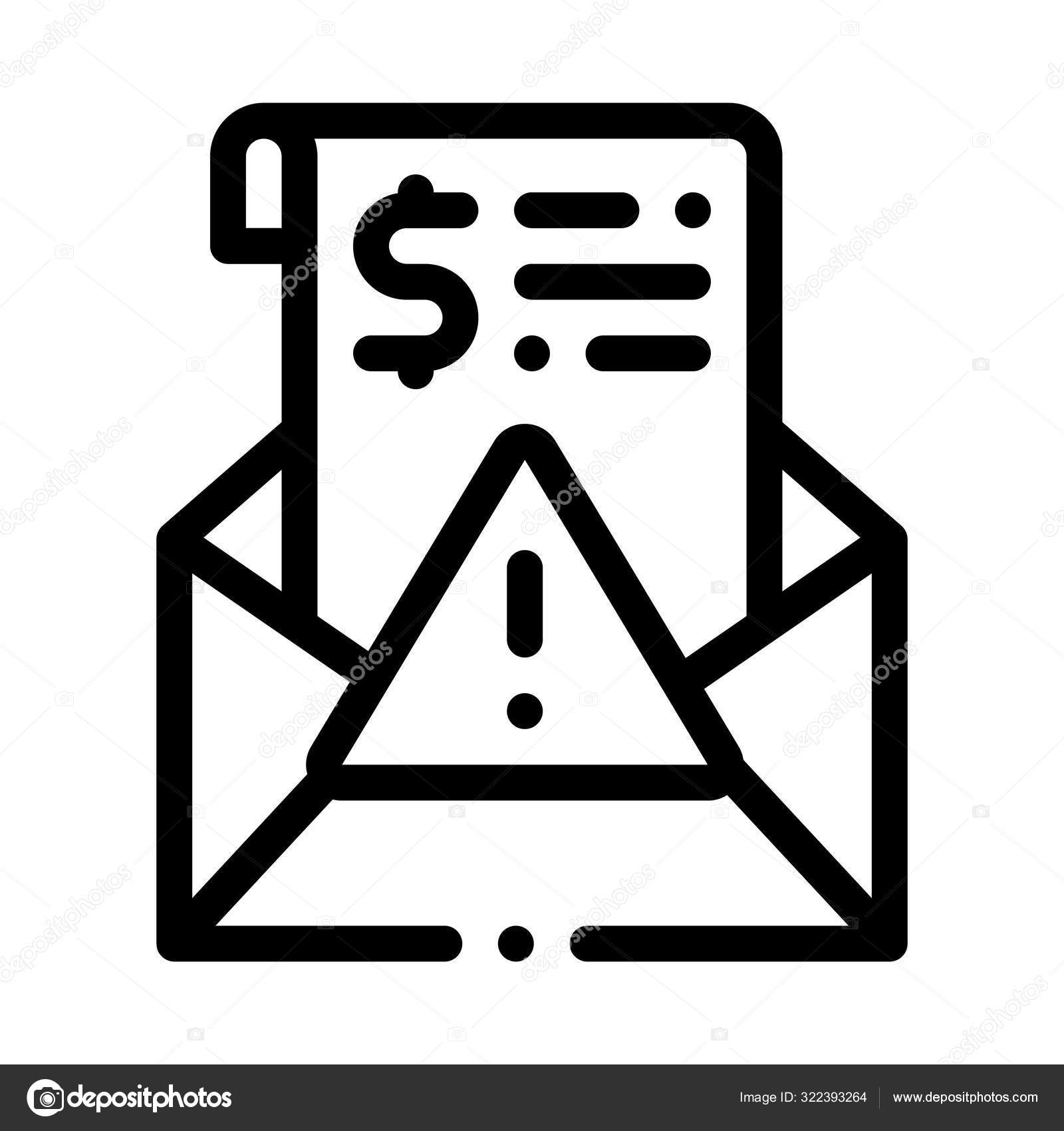 Fake Money Criminal Liability Warning Icon Vector Outline Illustration ...