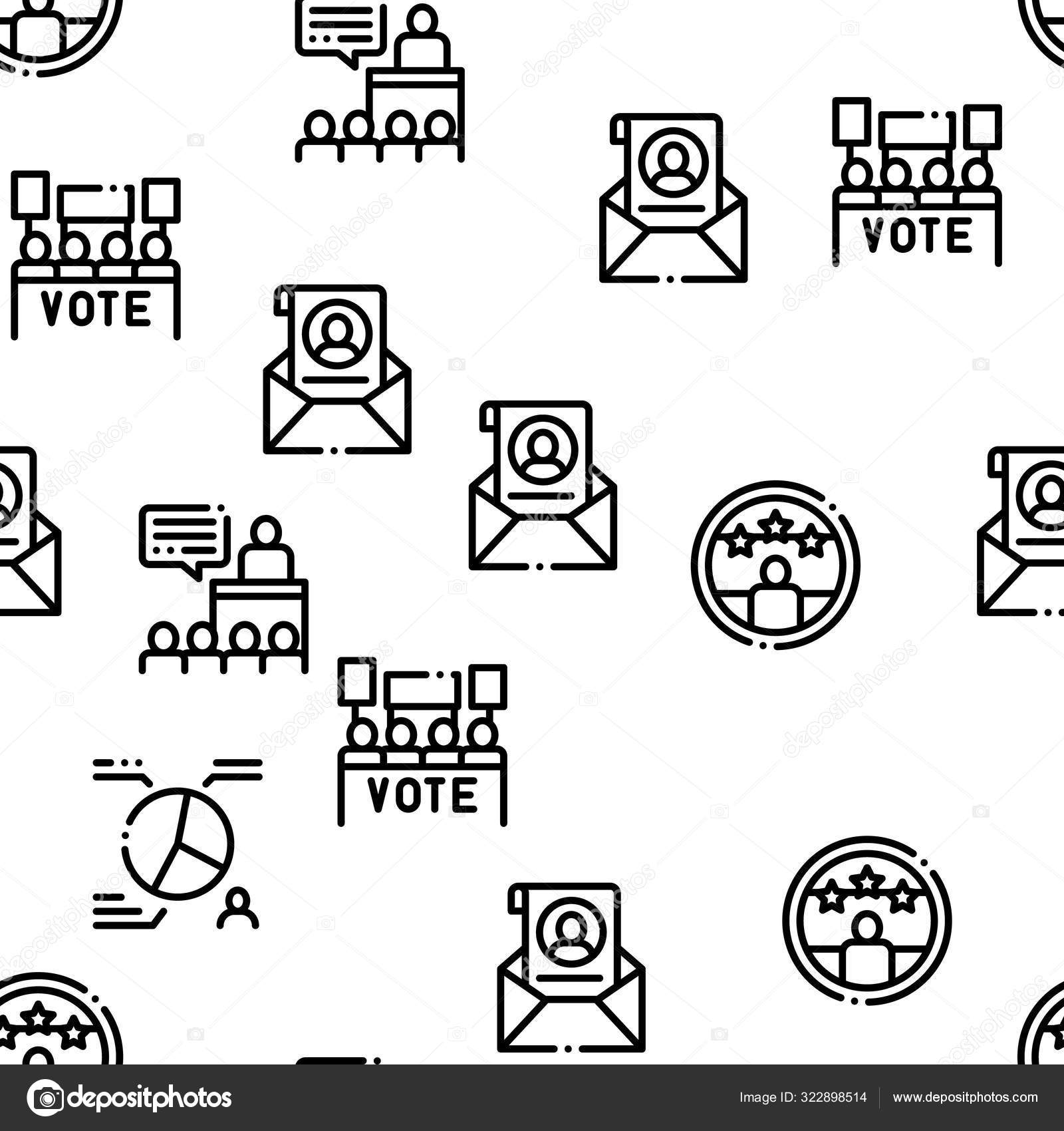 Voting And Election Seamless Pattern Vector Stock Vector by ...