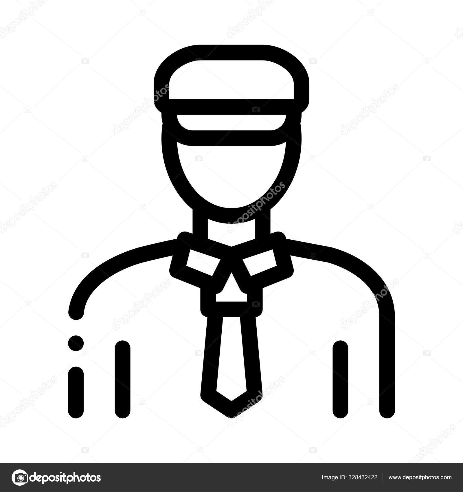 Ship Captain Icon Vector Outline Illustration Stock Vector by ...