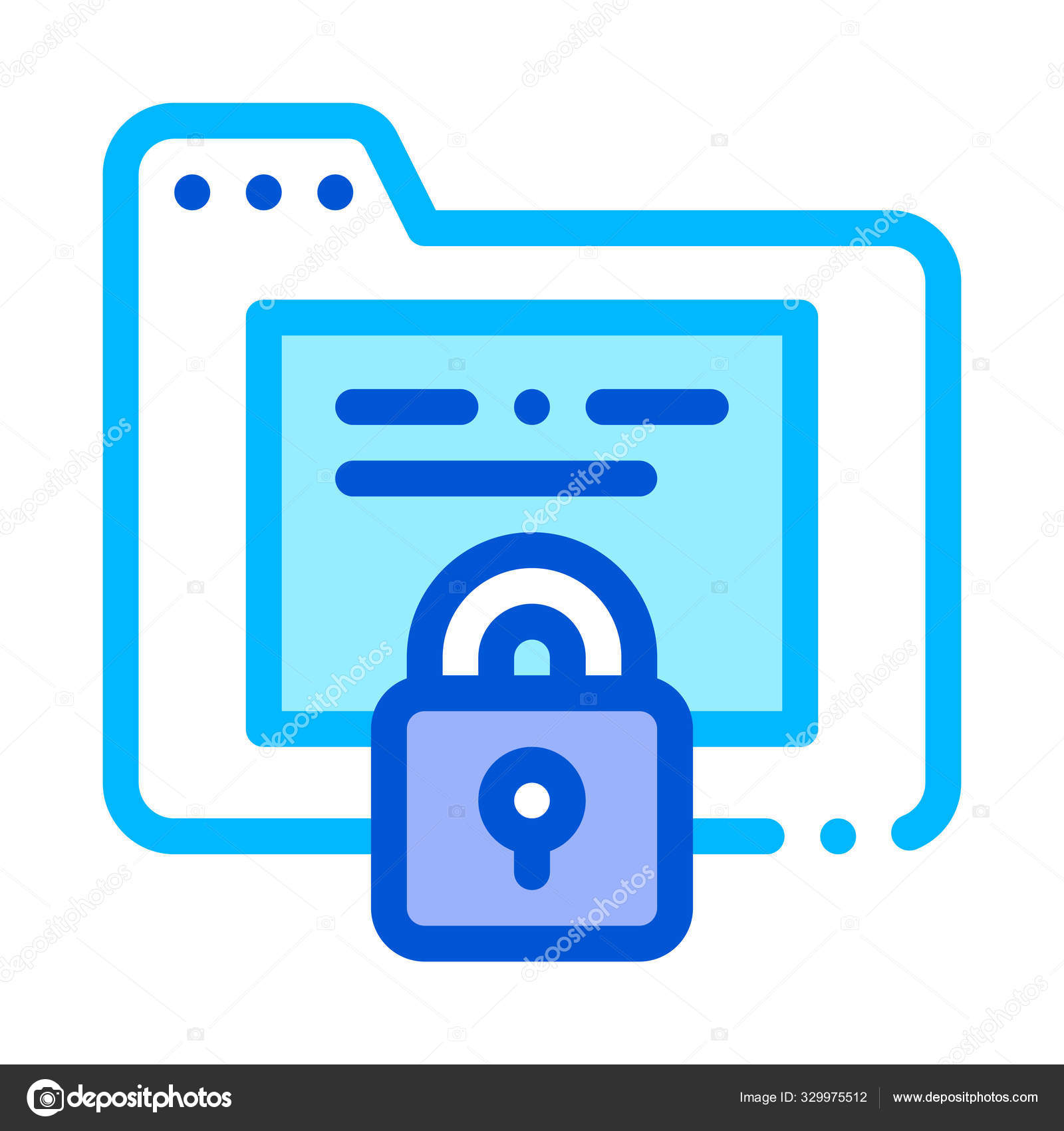 Padlock Site Coding System Vector Thin Line Icon Stock Vector by ©pikepicture #329975512