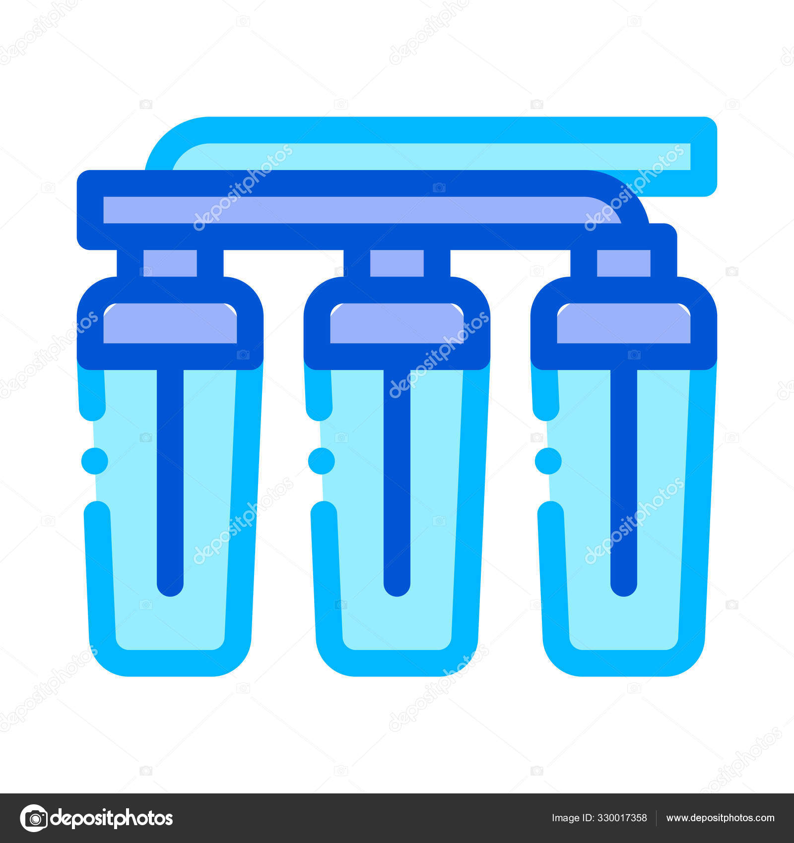 Water Final Microfilter Vector Sign Thin Line Icon Stock Vector Image ...
