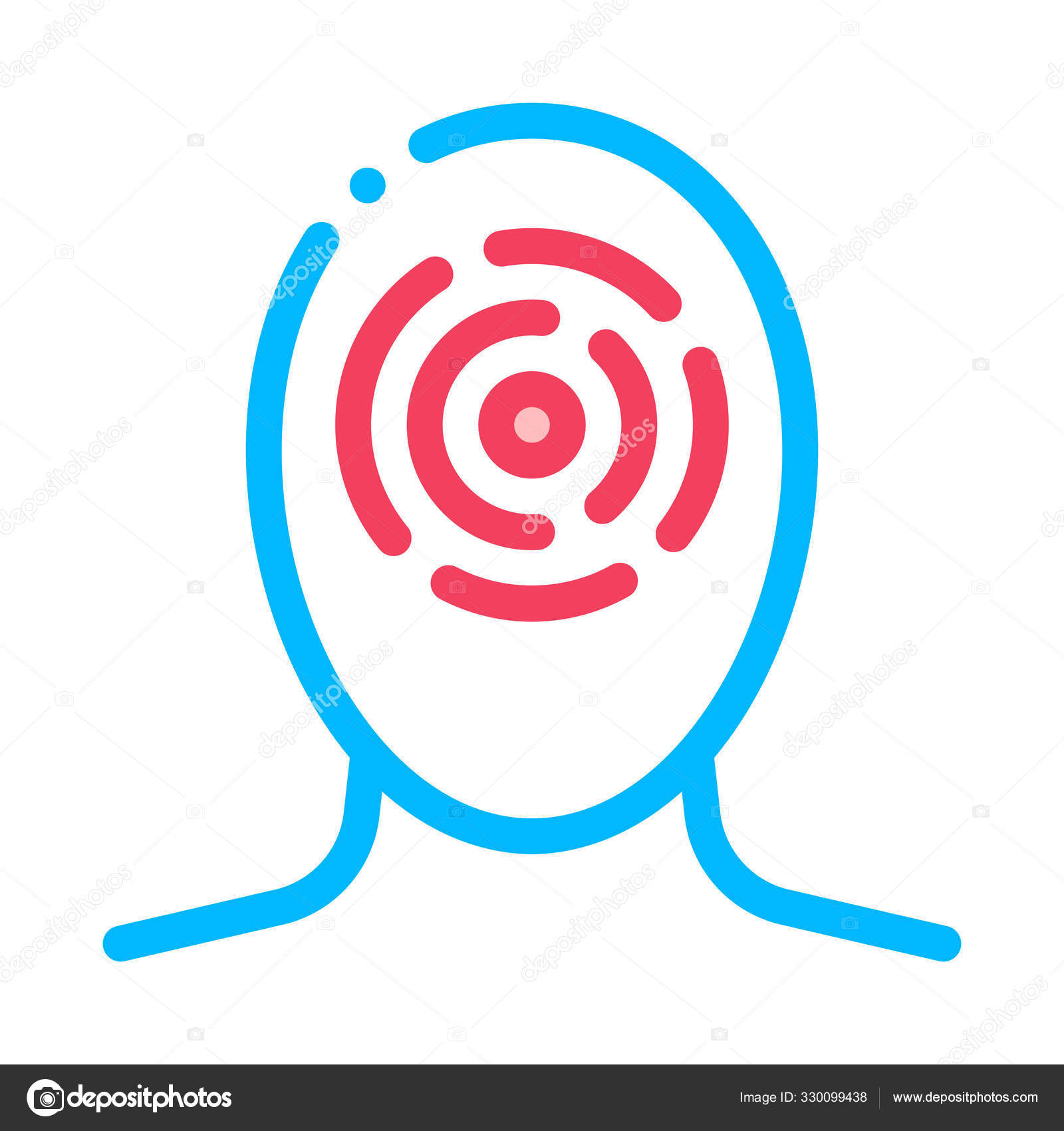 Image vectorielle Sinusite Os sourcils et pommettes vecteur de la tête ...