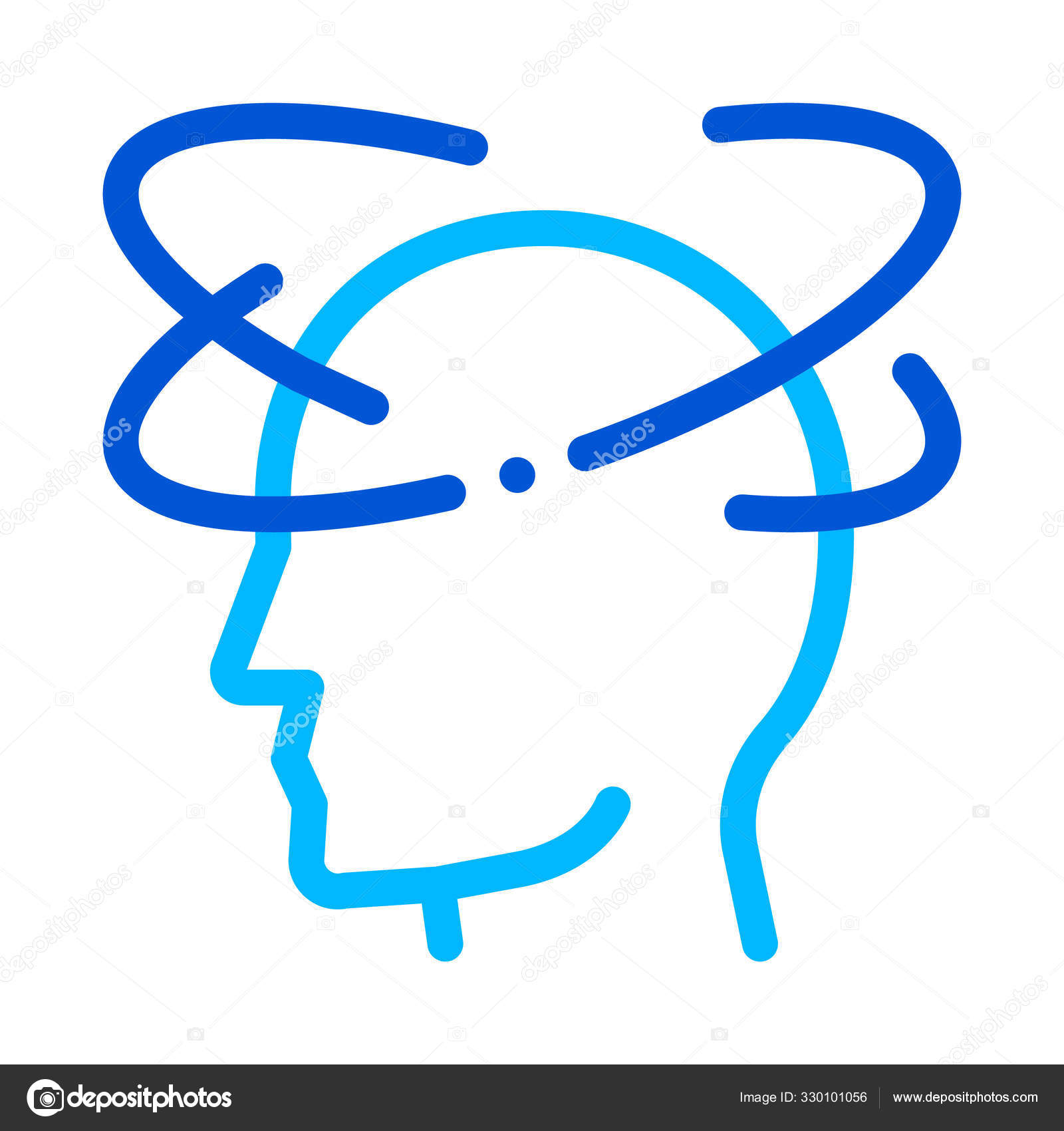 Vertigo Dizziness Man Silhouette Headache Vector Stock Vector by ...