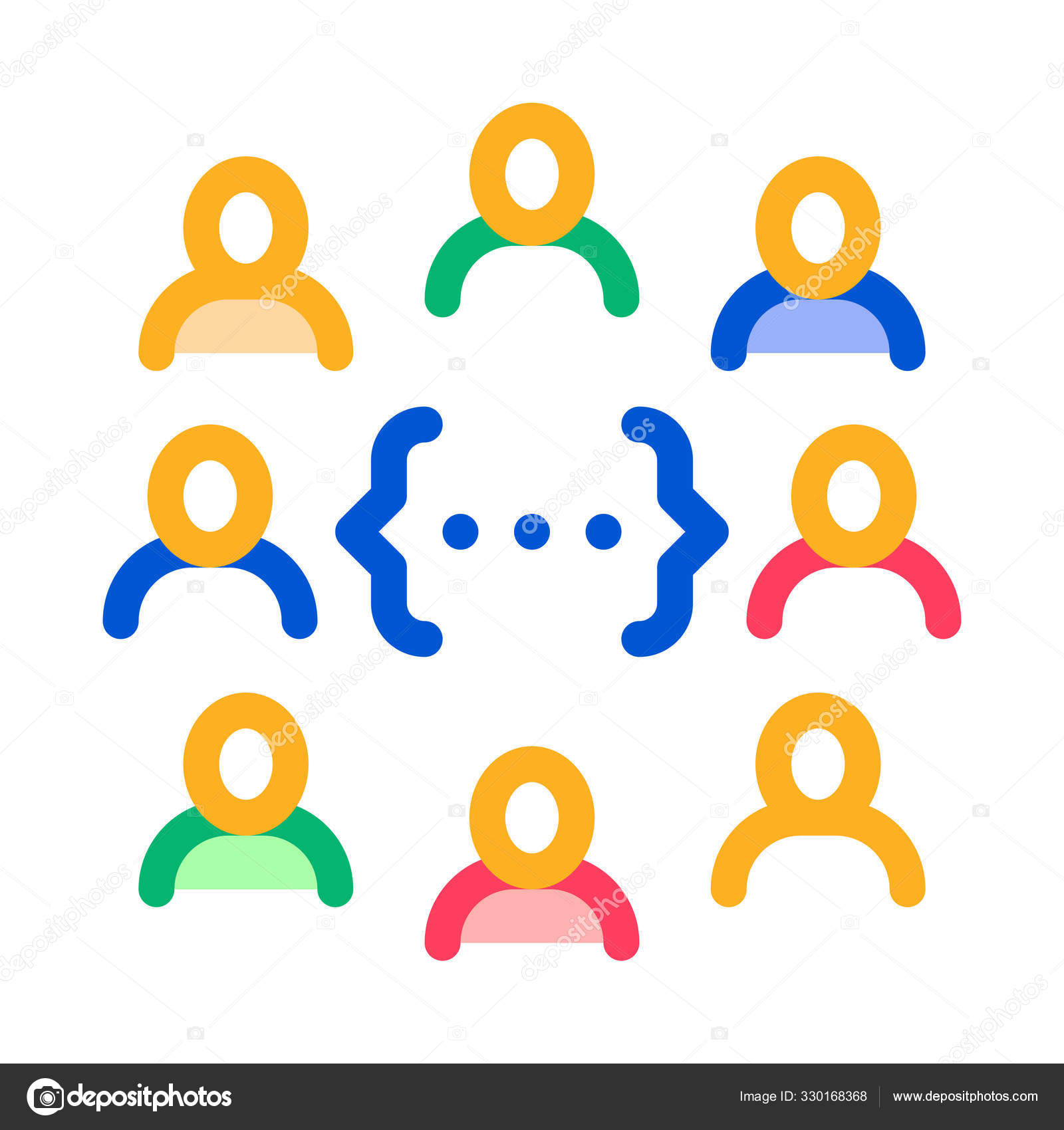 Idea Discussion Icon Vector Outline Illustration Stock Vector Image by ...