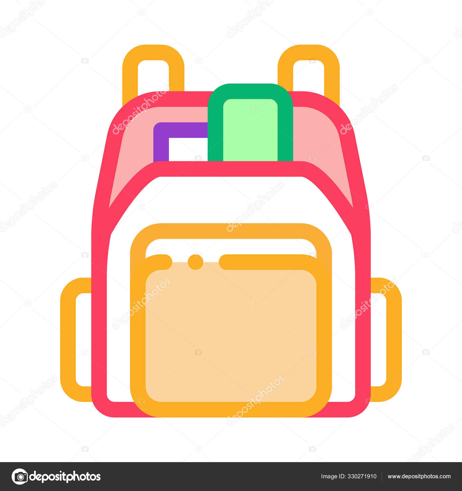 Human Shop Backpack Icon Vector Outline Illustration Stock Vector by ...