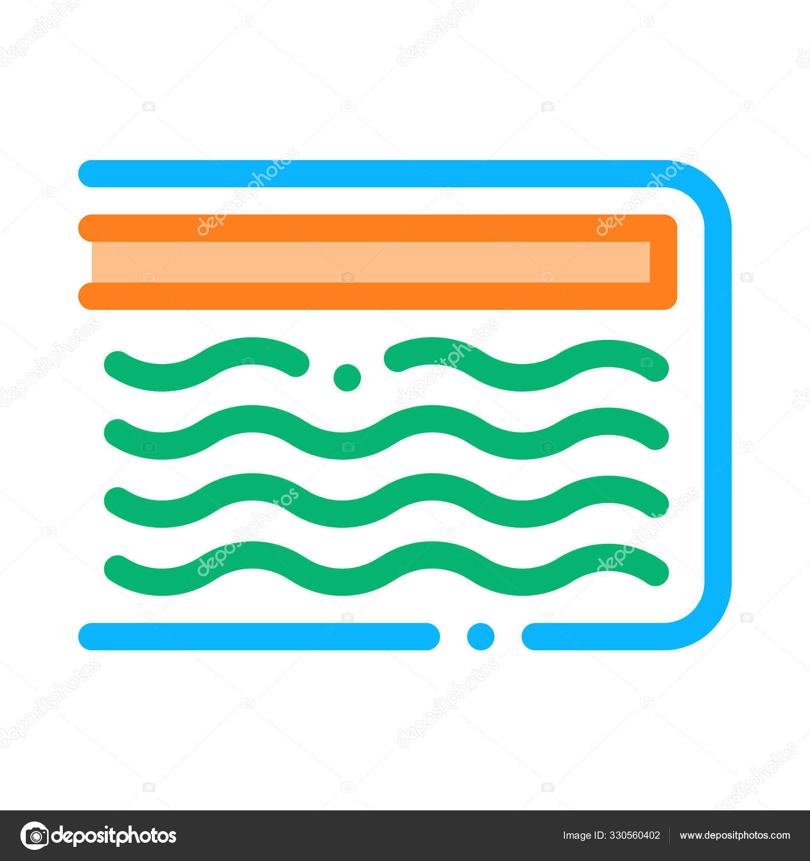Mattress Memory Foam Icon Outline Illustration Stock Vector Image by ...