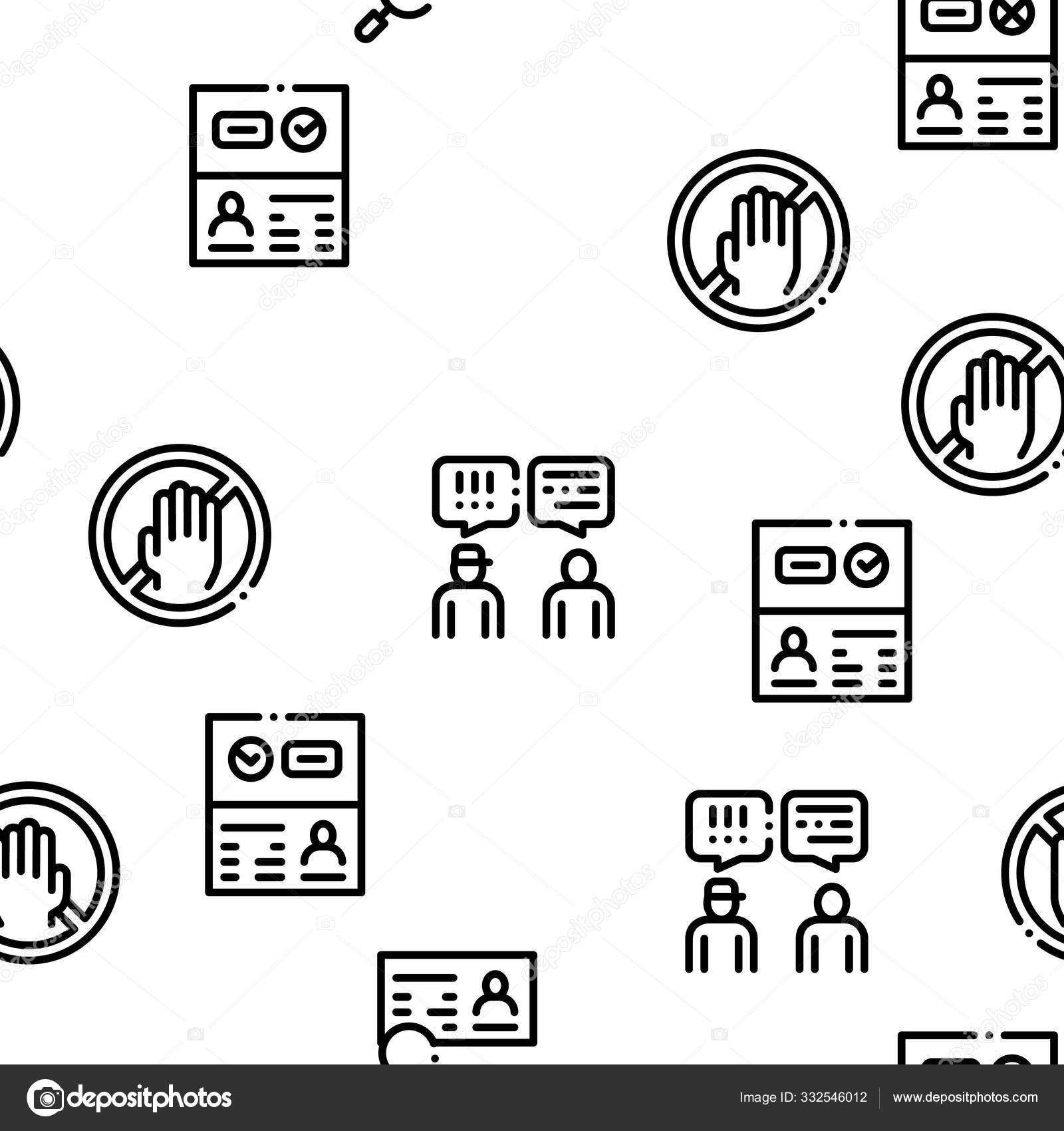 Passport Control Check Seamless Pattern Vector Stock Vector by ...