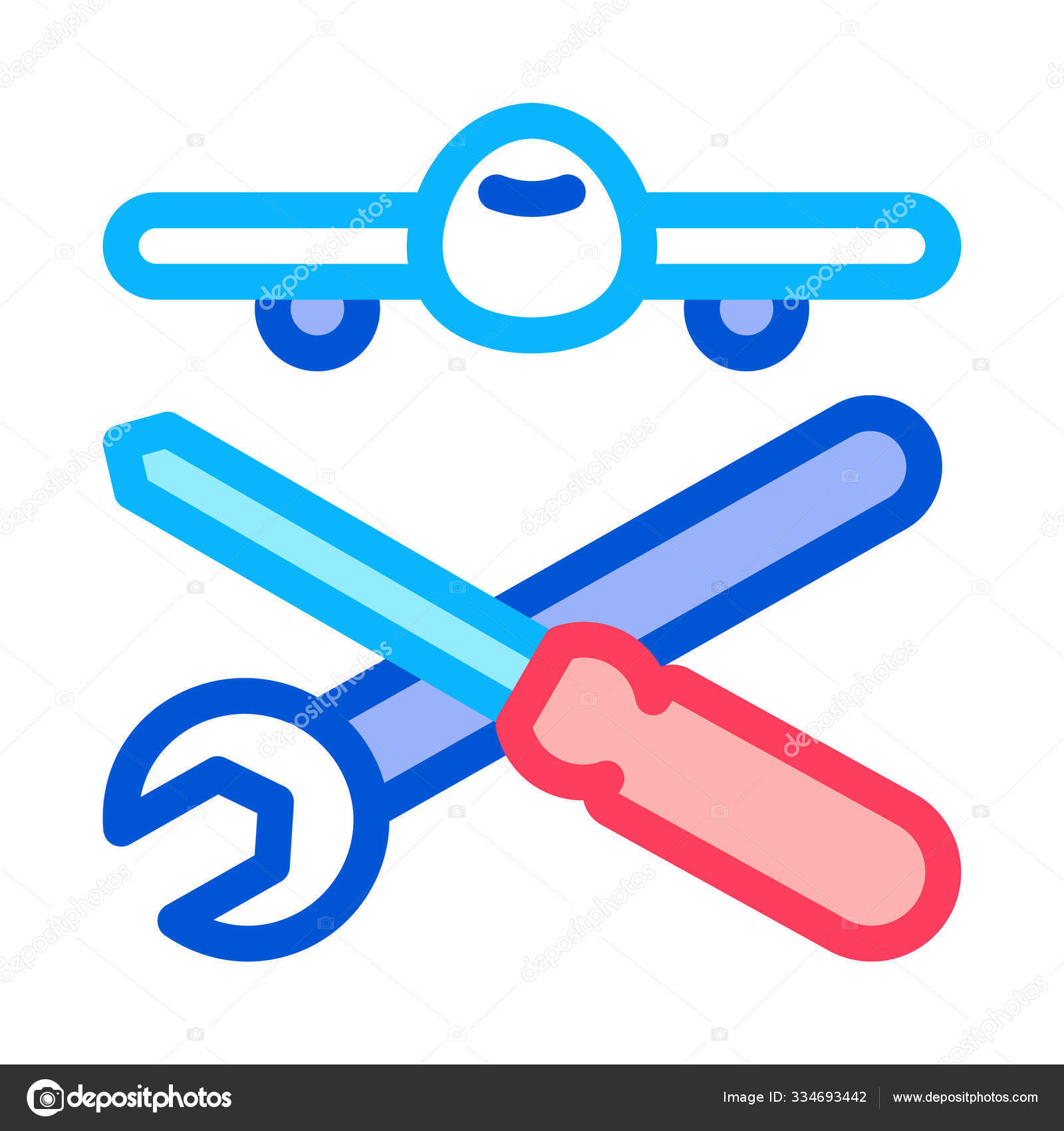 Plane Instruments Icon Vector Outline Illustration Stock Vector Image ...