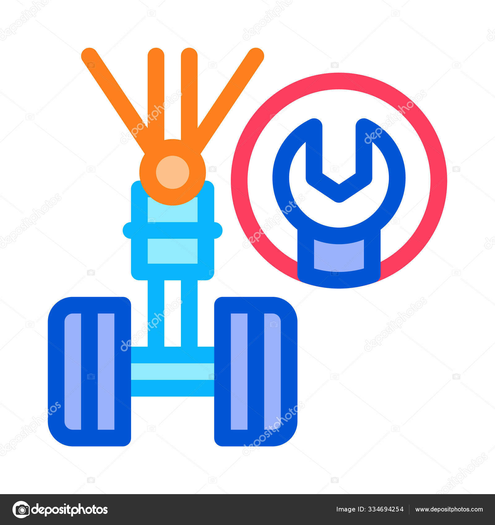 Chassis Wrench Icon Vector Outline Illustration Stock Vector Image by ...