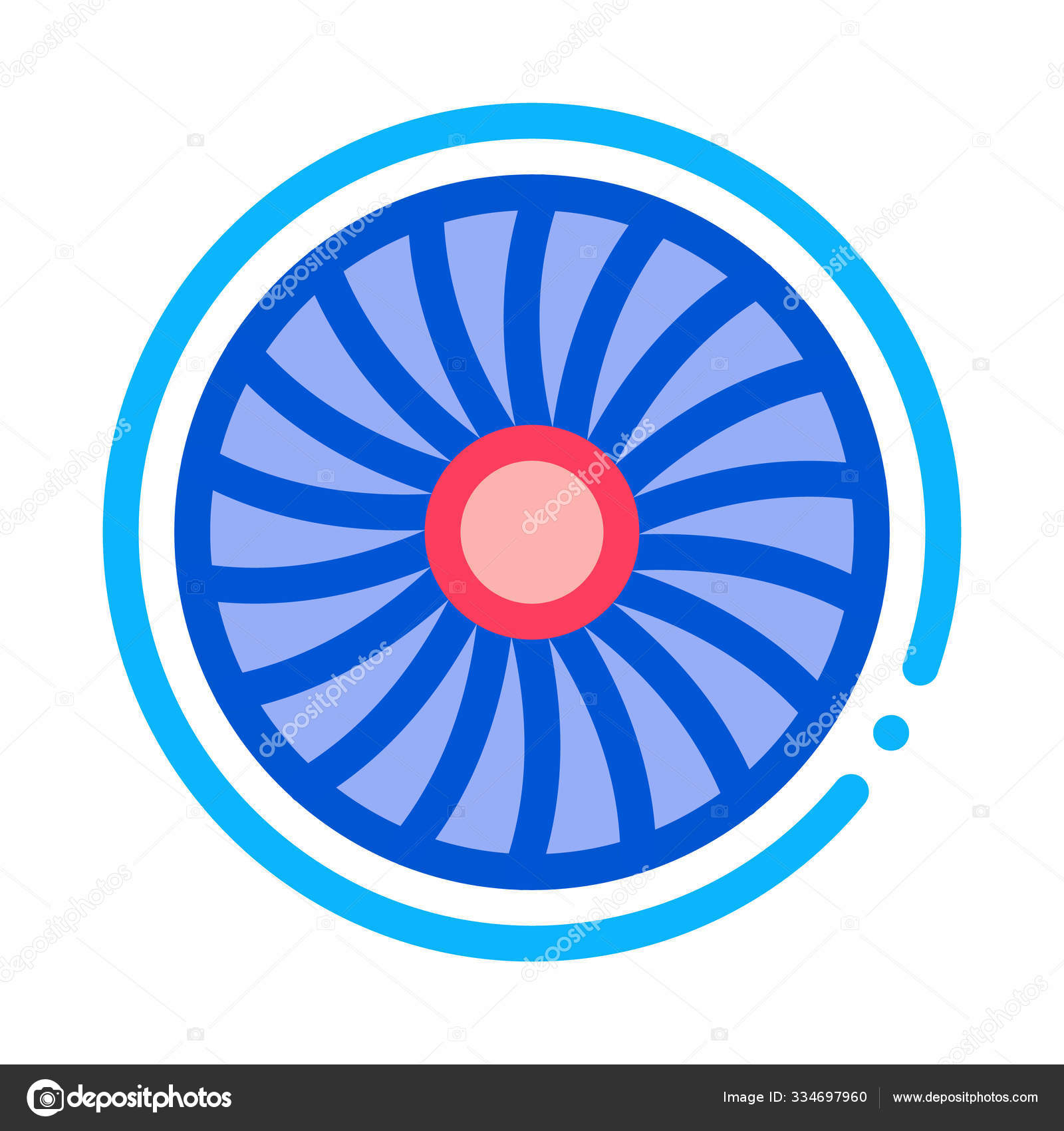 Turbine Engine Icon Vector Outline Illustration Stock Vector by ...