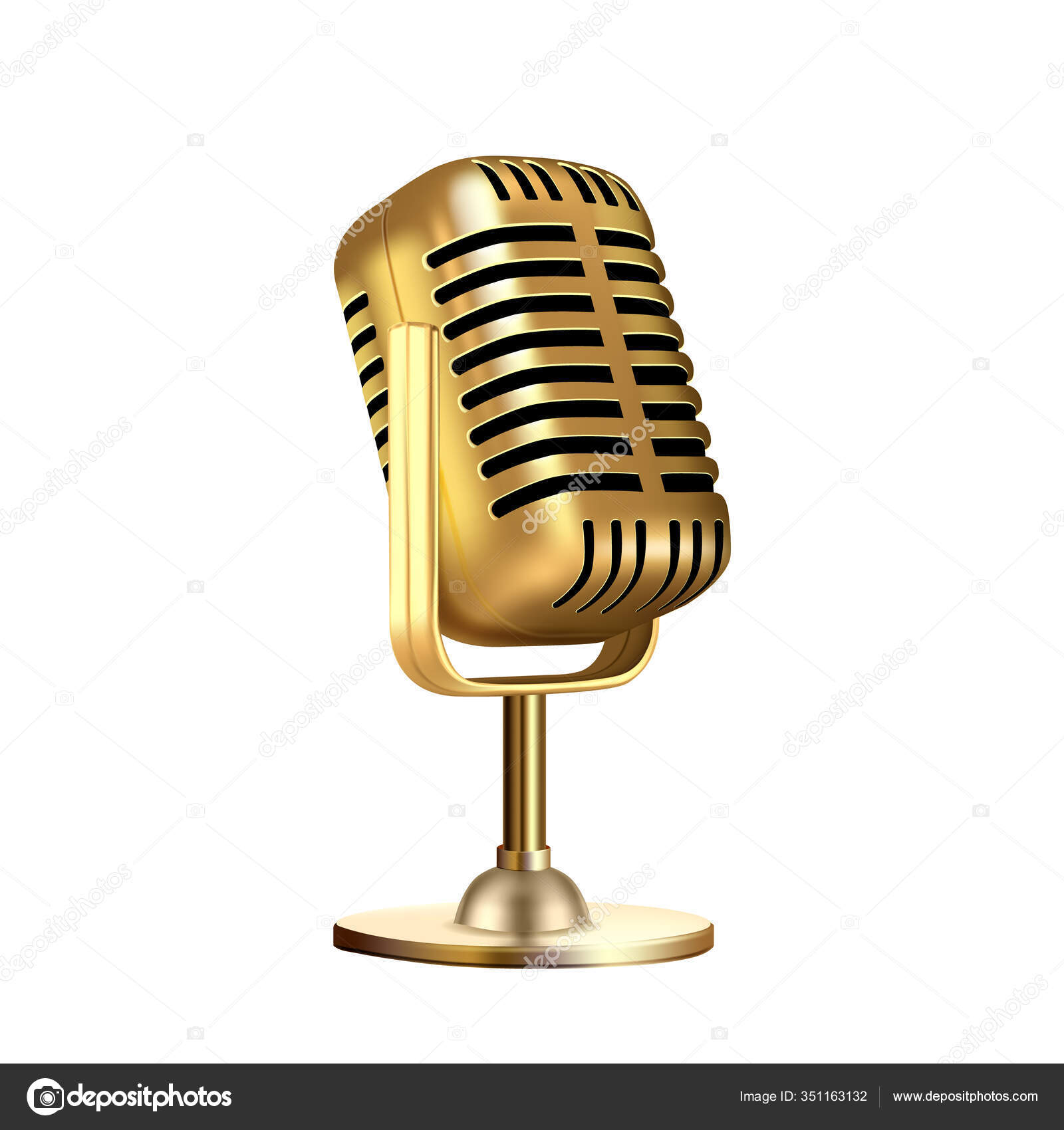 Microphone Vintage Style Radio Equipment Vector Stock Vector by ...