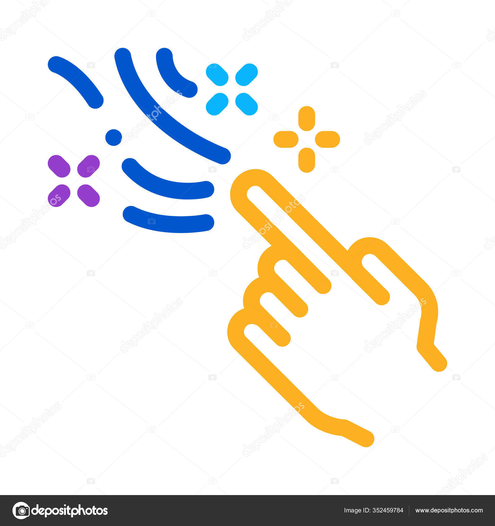 Magic Gesture Icon Vector Outline Illustration Stock Vector by ...
