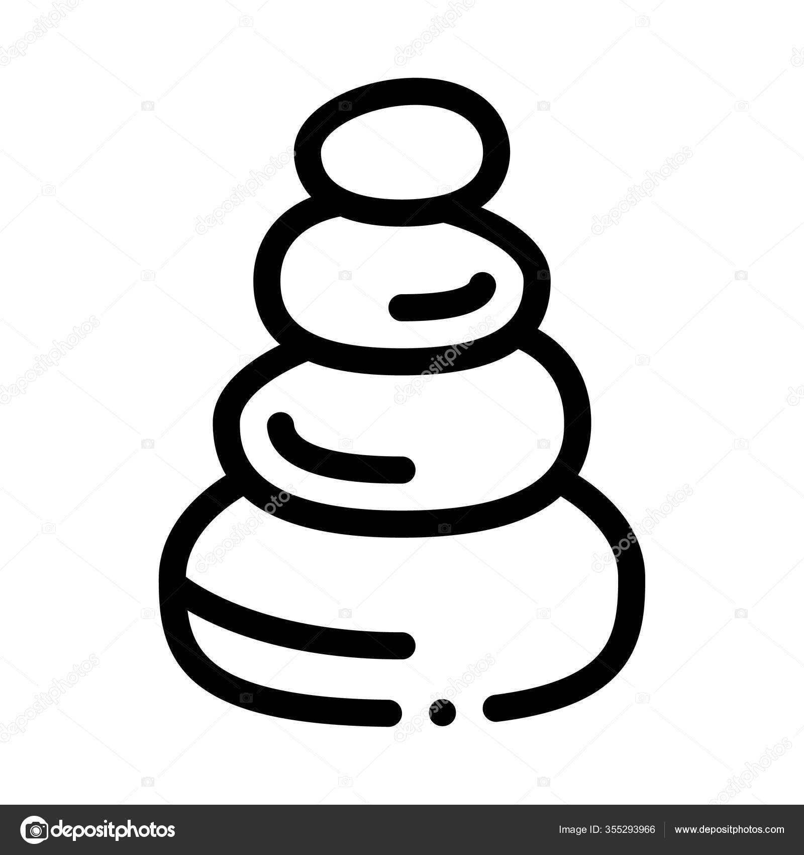 Stones Balance Icon Vector Outline Illustration Stock Vector by ...