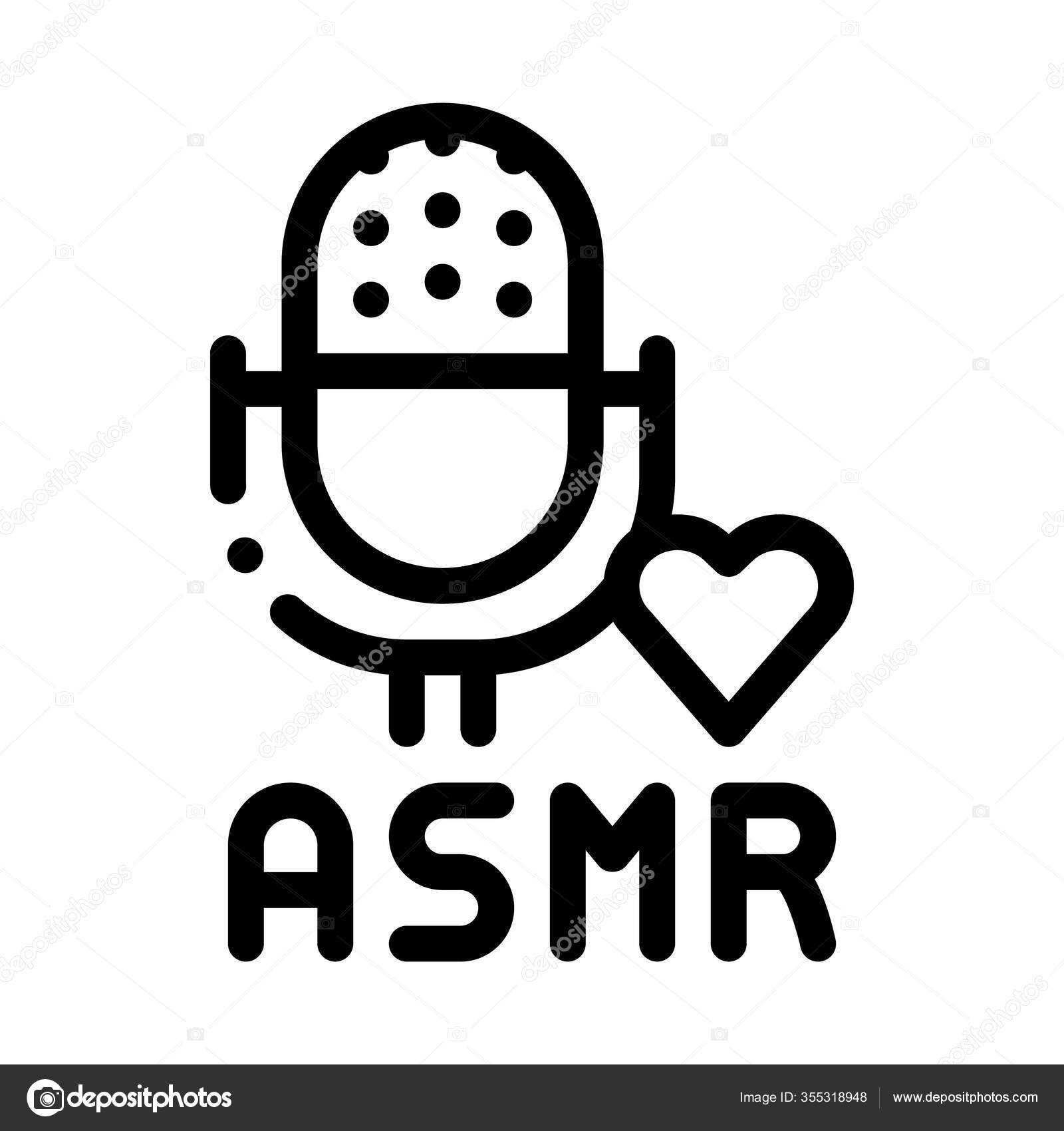 Sound in Microphone Asmr Icon Vector Outline Stock Vector by ...