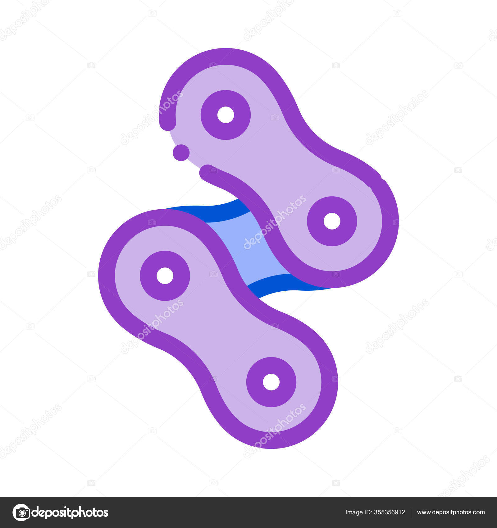 Bike Chain Icon Vector Outline Illustration Stock Vector Image by ...