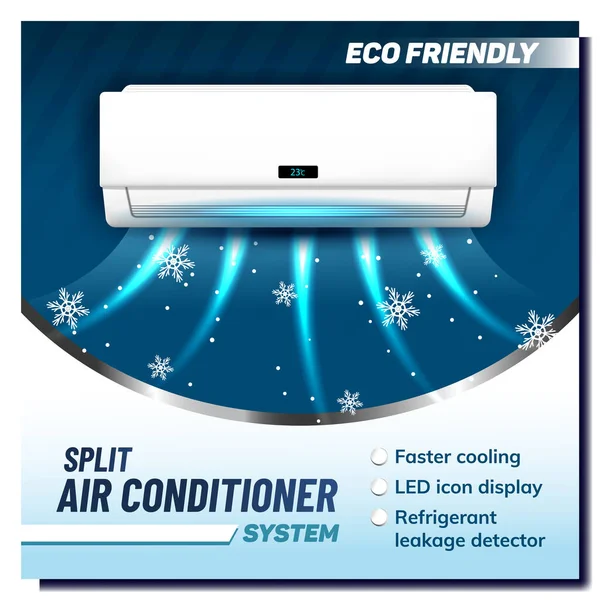 Air Conditioner System Advertising Poster Vector Stock Vector Image by ...