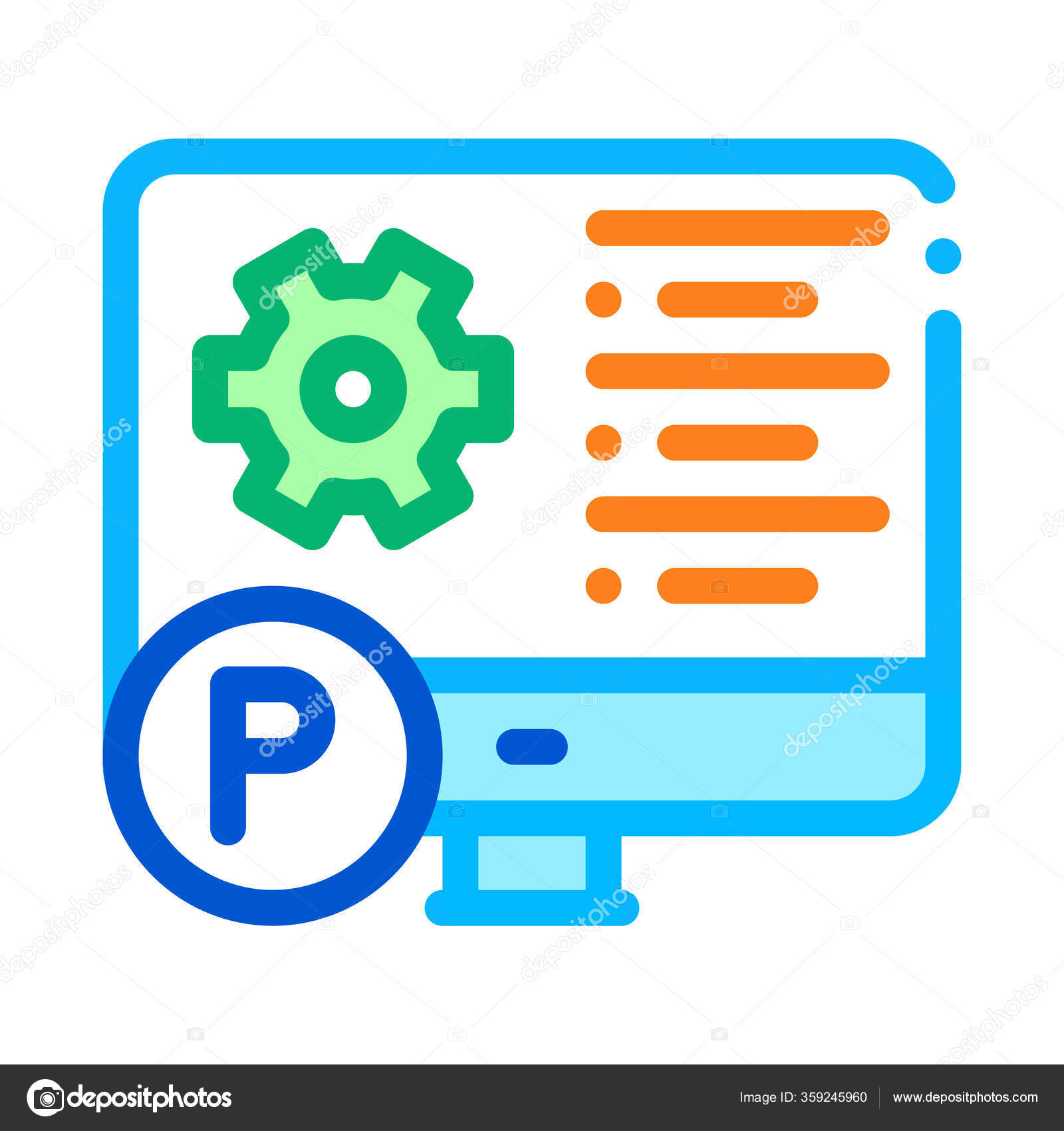 Software process icon vector outline illustration Stock Vector by ...