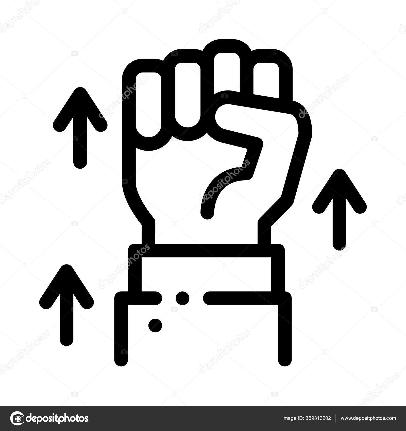 Gather all your strength icon vector outline illustration Stock Vector ...