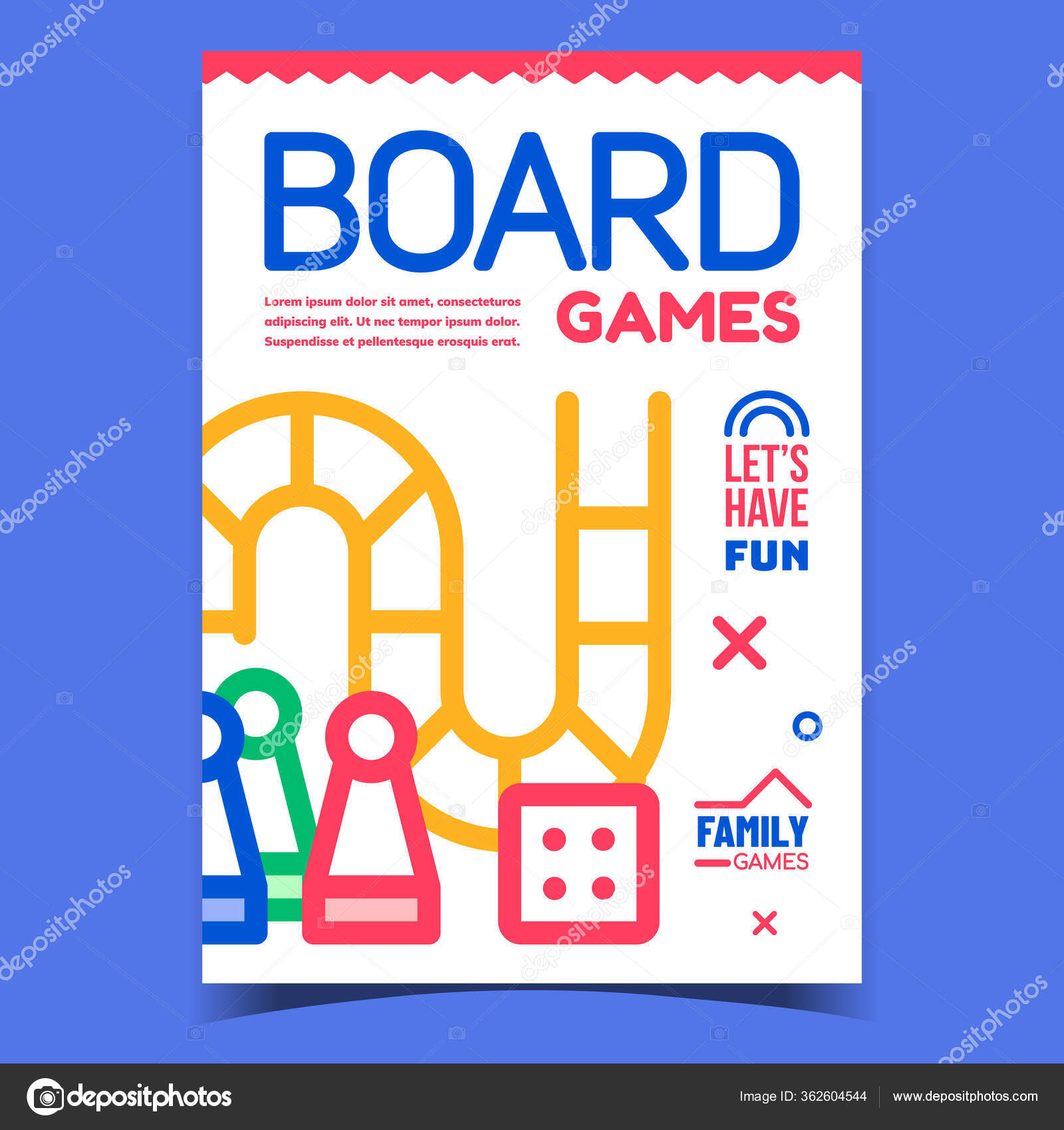 Board Games Creative Advertising Poster Vector Stock Vector by ...