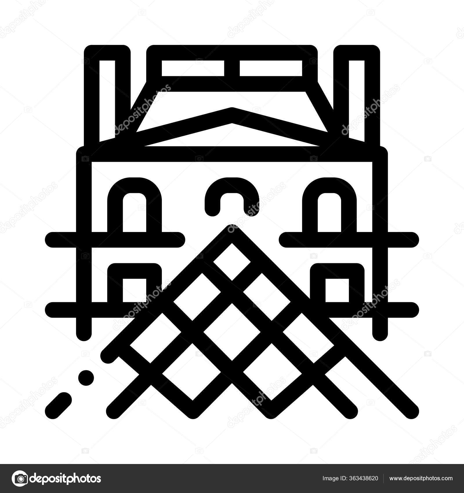 French louvre icon vector outline illustration Stock Vector by ...