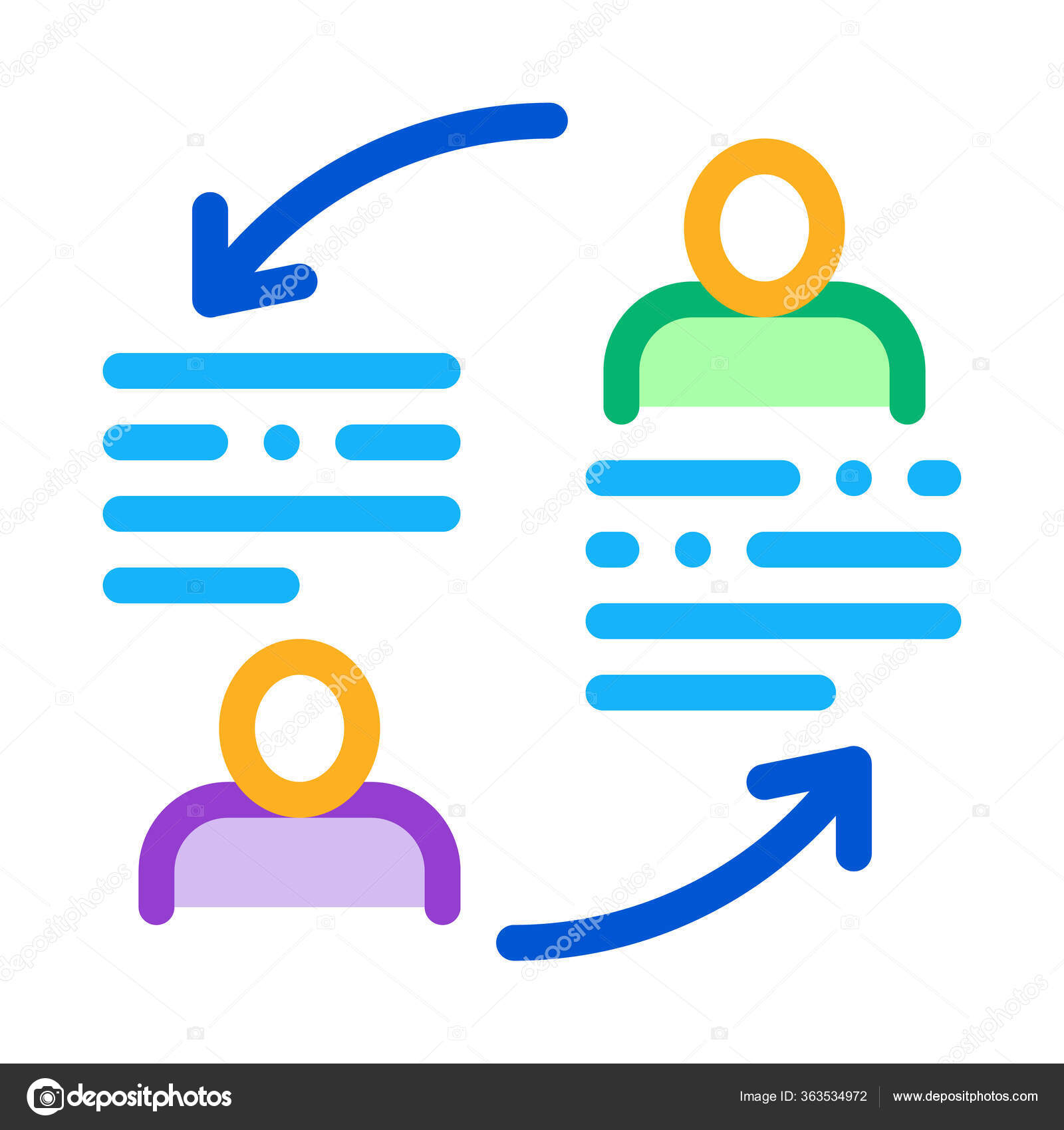 Knowledge sharing icon vector outline illustration Stock Vector Image ...