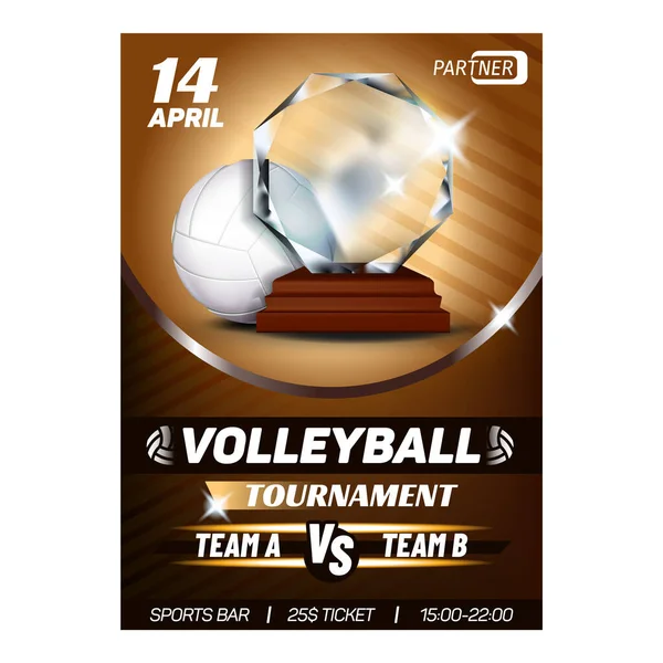 Volleyball Sport Event Flyer Posters Set Vector Stock Vector by ...