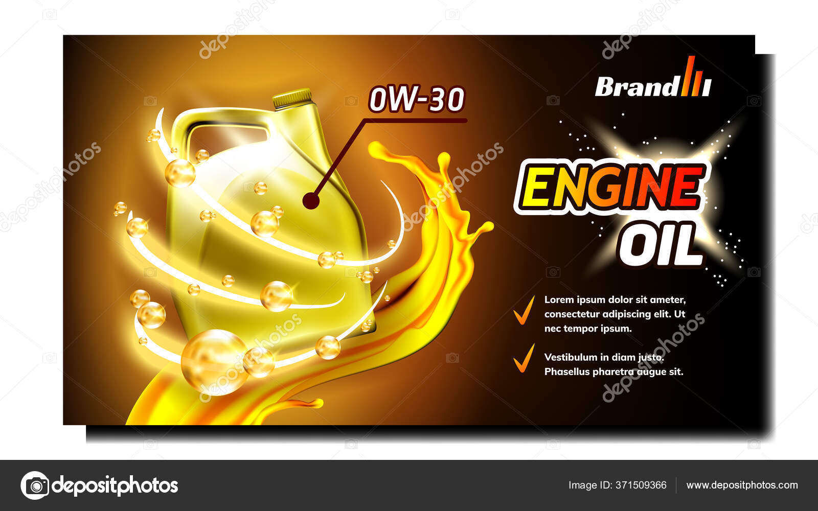 Engine Synthetic Oil Advertising Banner Vector Stock Vector Image by ...