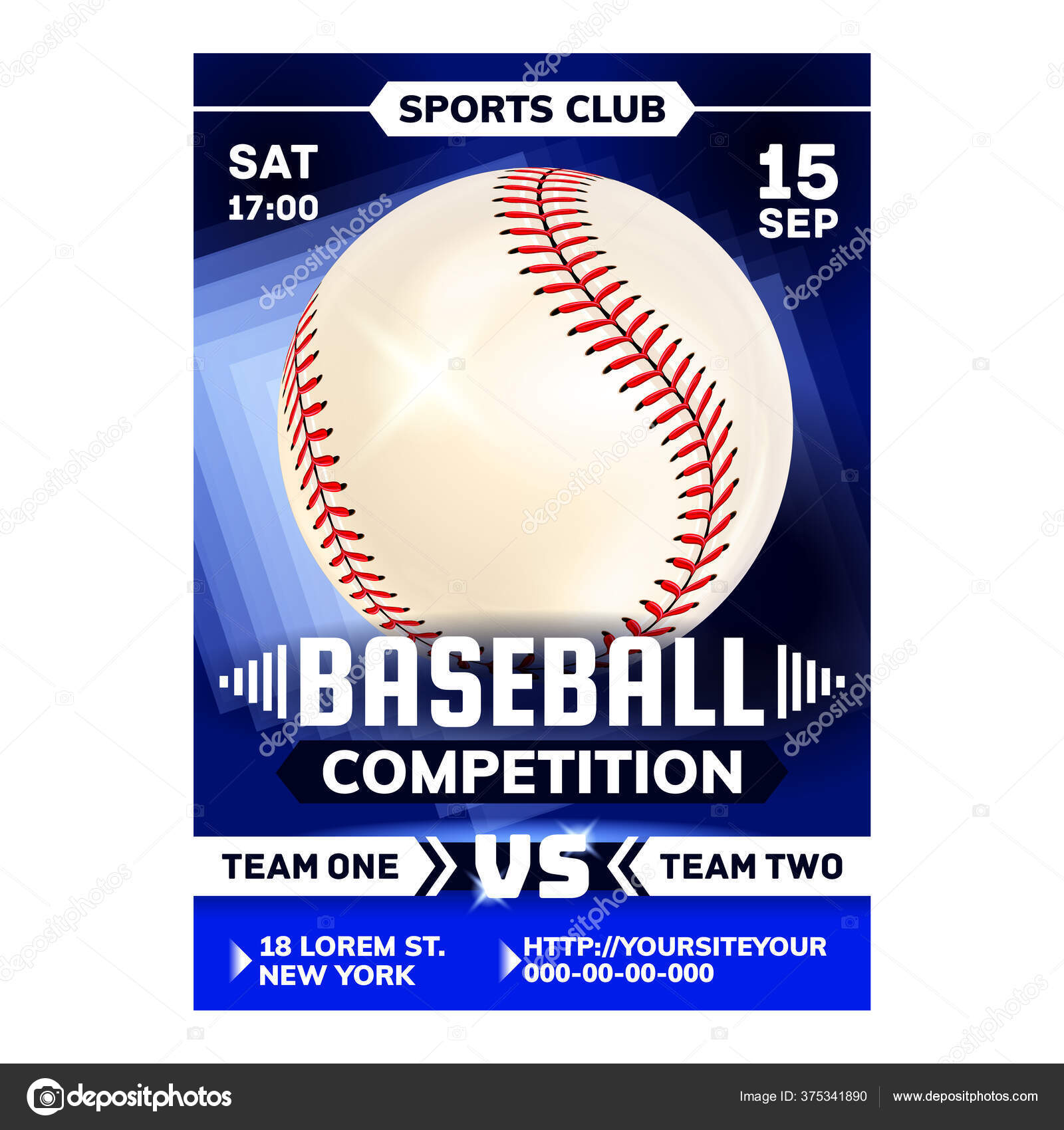 Baseball Bat And Ball Sport Game Poster Vector Stock Vector Image by ...