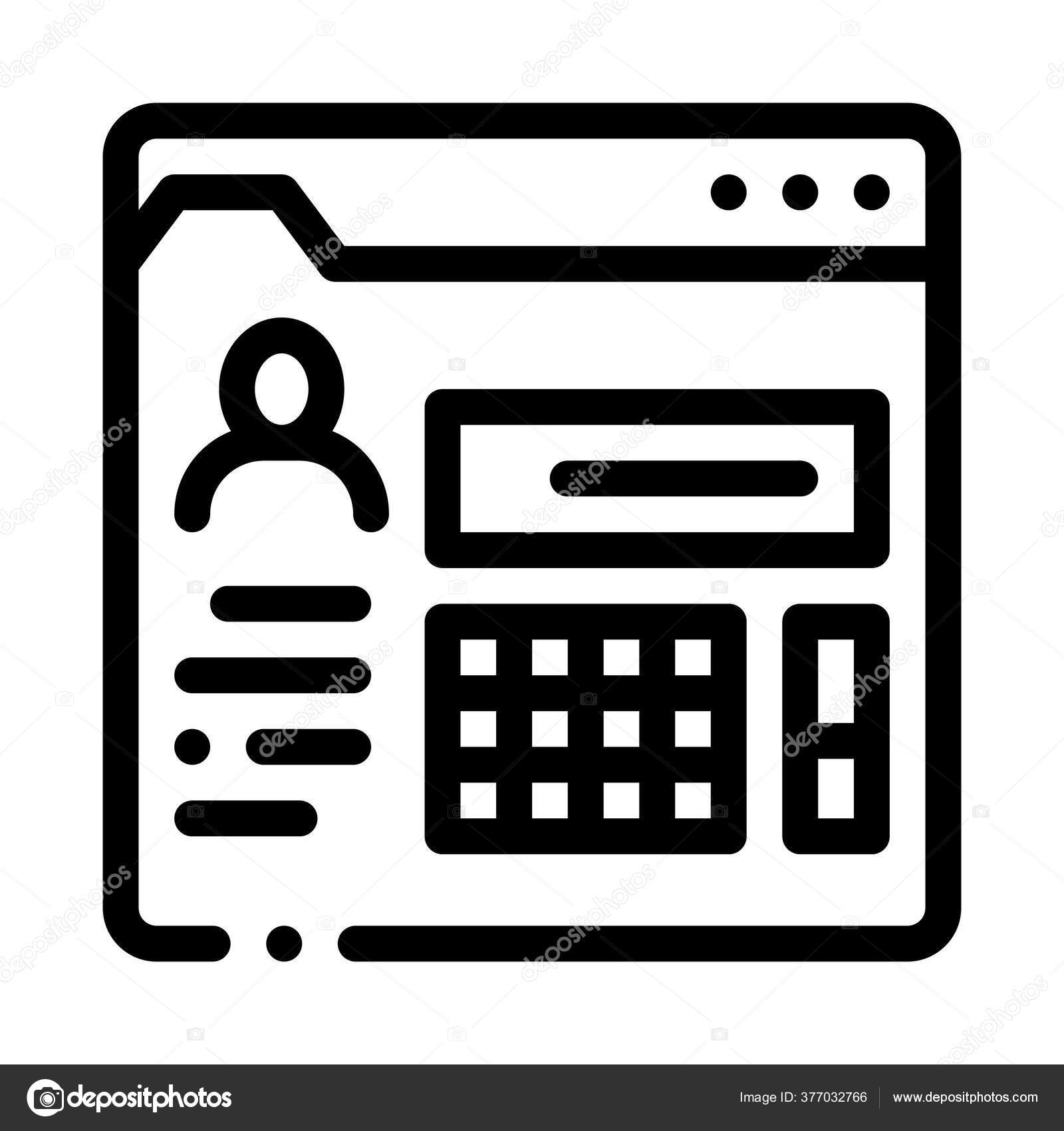 Person Information Folder Icon Vector Person Information Folder Sign ...