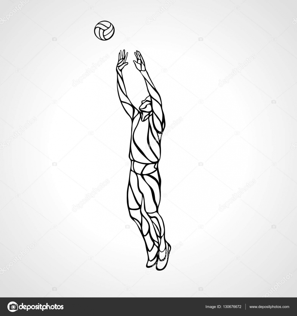 ชุดวอลเลย์บอล สีลูเอท, ภาพเวกเตอร์ ภาพเวกเตอร์สต็อกโดย ©Kluva 130676672