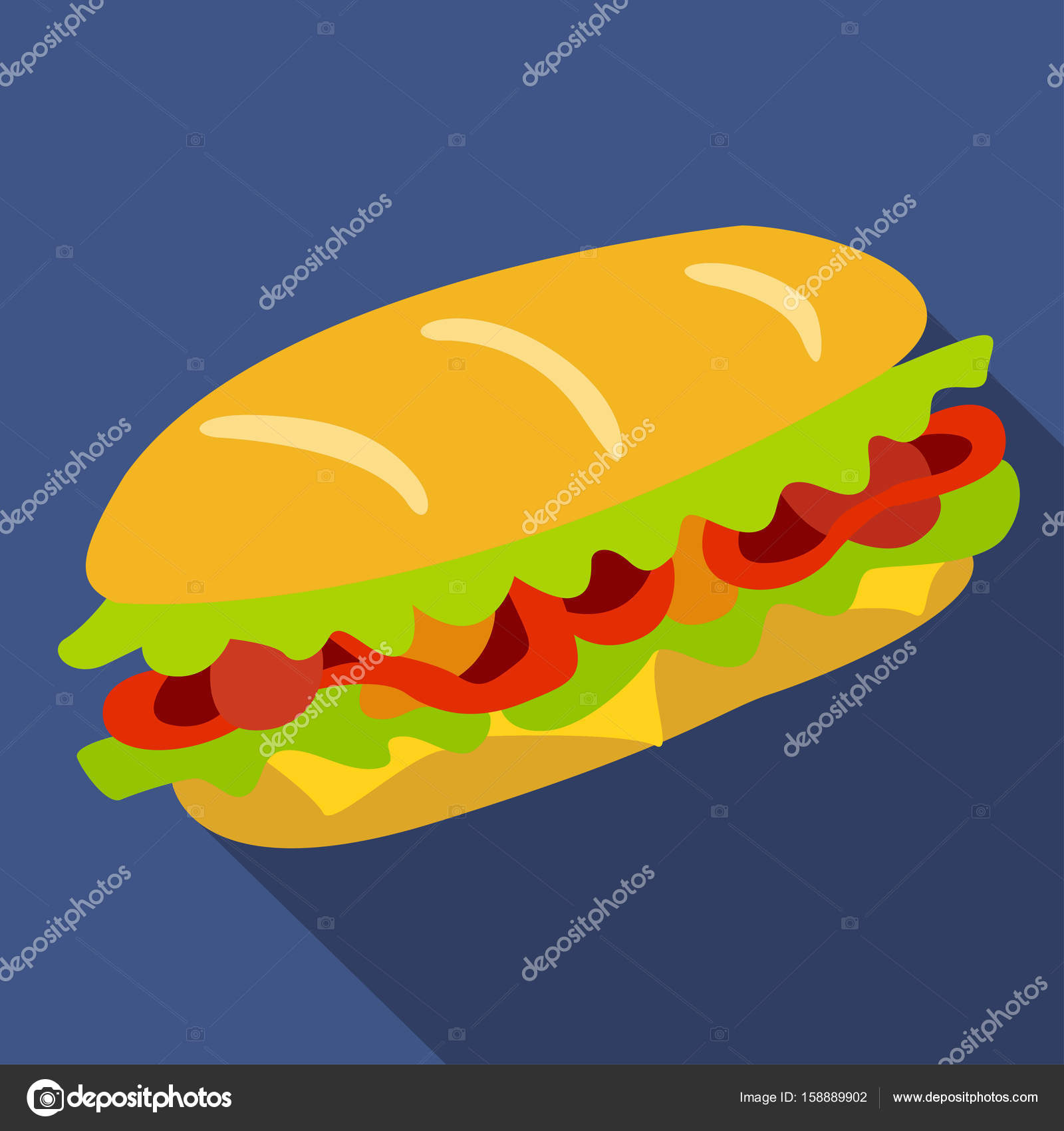 Sandwich vector icon. Stock Vector by ©Marina_Mandarina 158889902