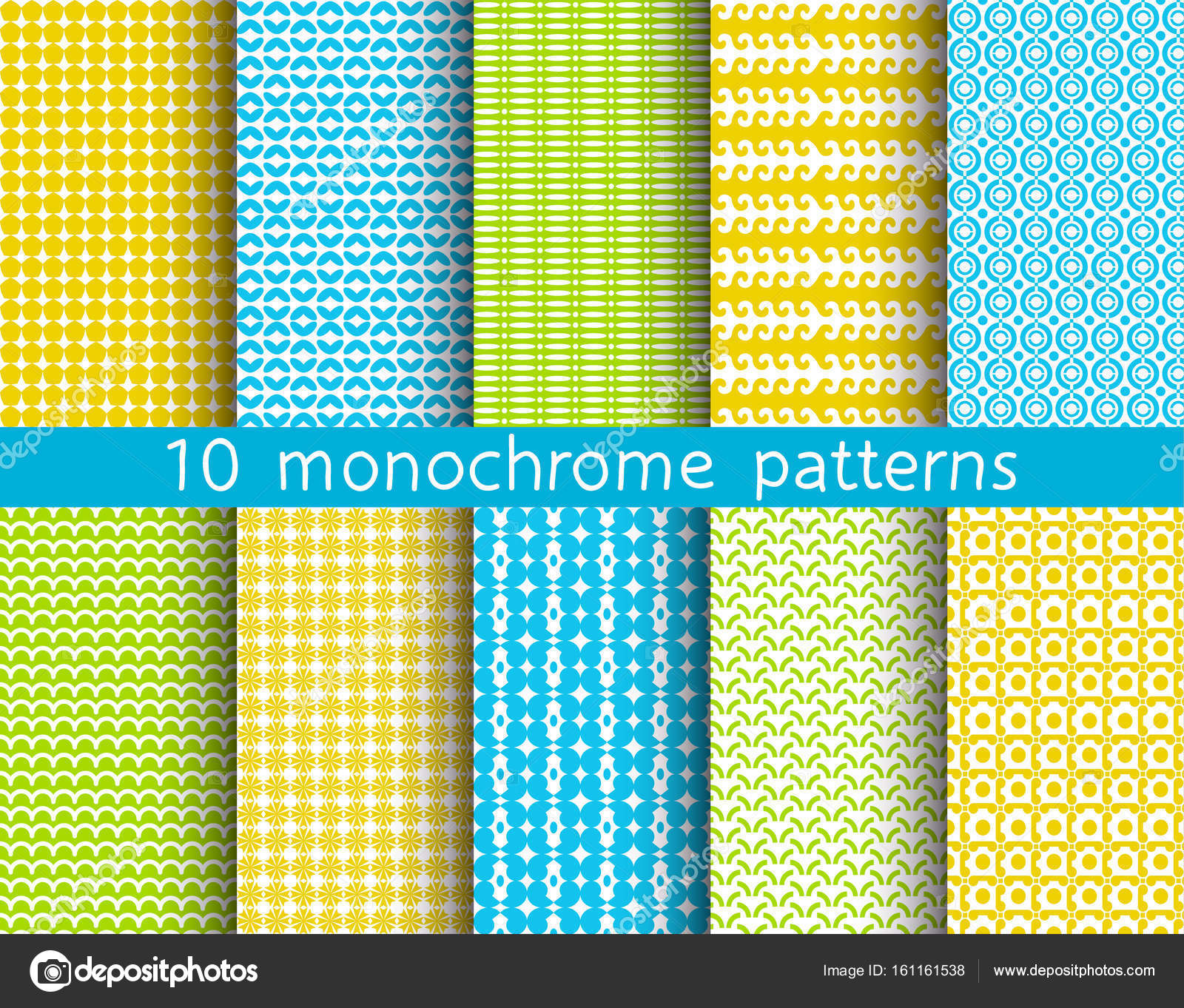 10 seamless patterns for universal background. Stock Vector Image by ...