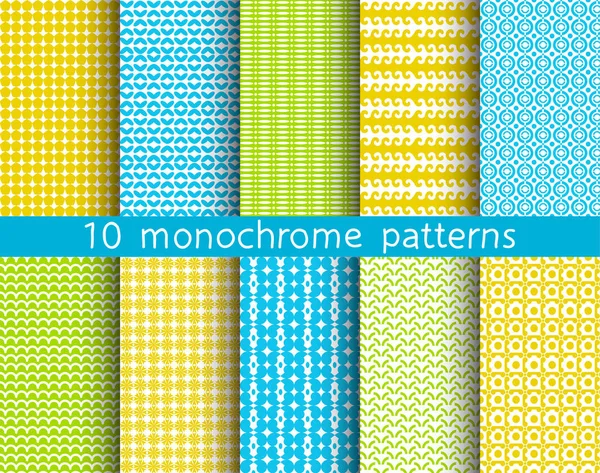 10 seamless patterns for universal background. Stock Vector Image by ...