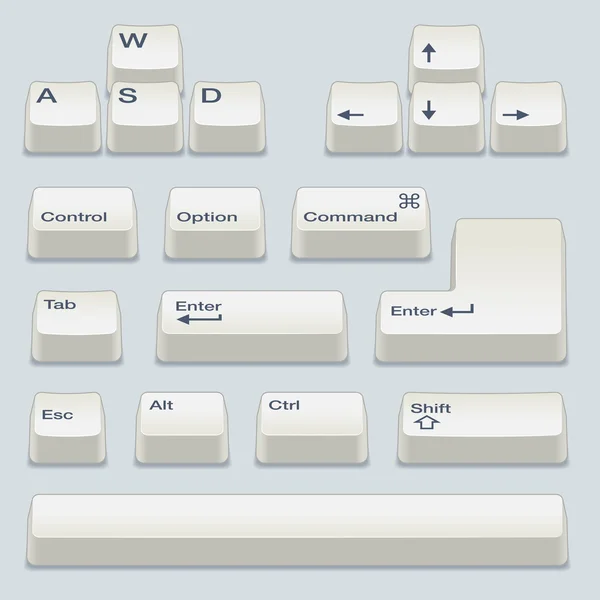 Keyboard line art | Line Art Keyboard Keys in Isometric View — Stock ...