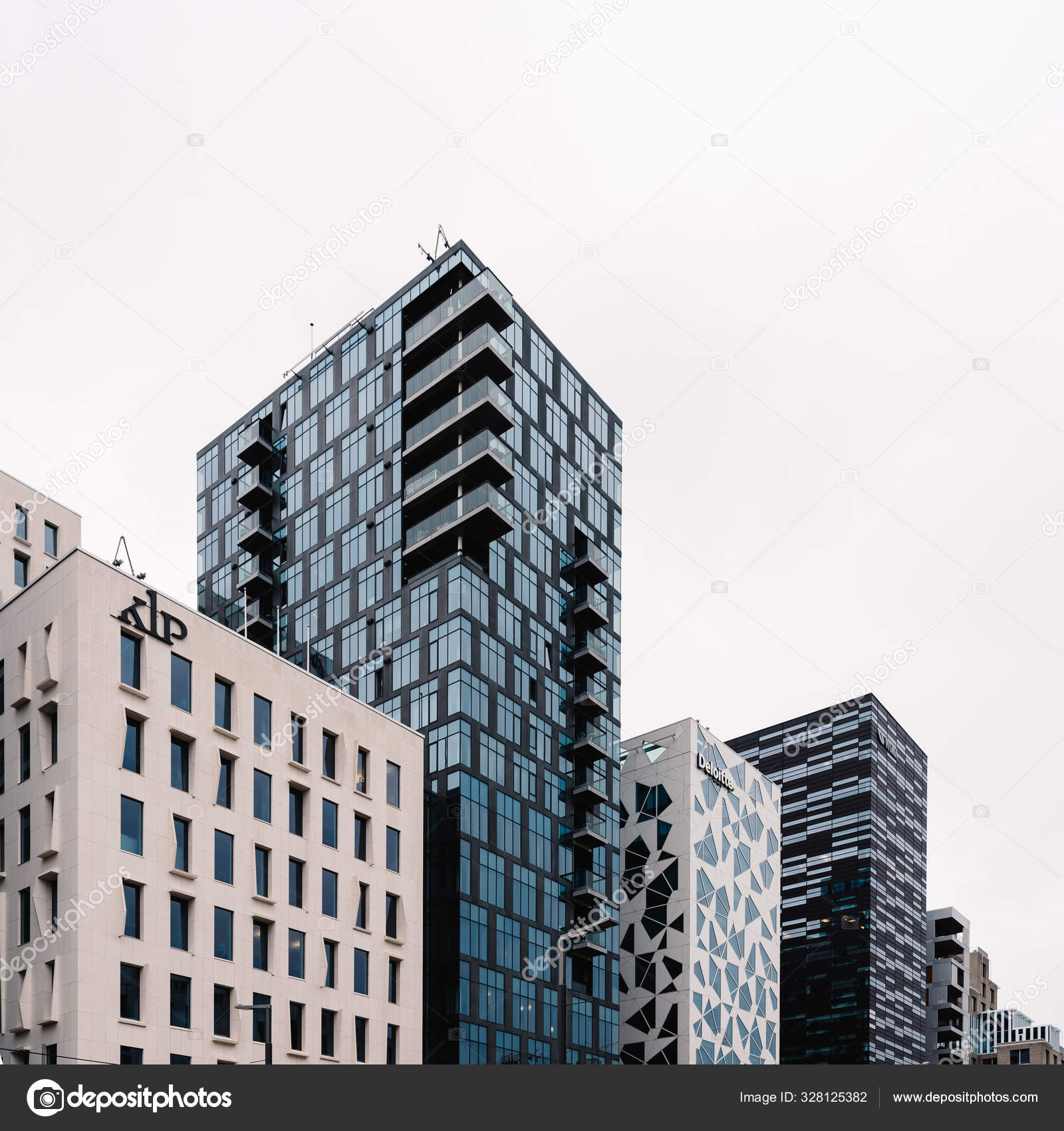 High-rise buildings in Barcode Project area in Oslo, Norway – Stock ...