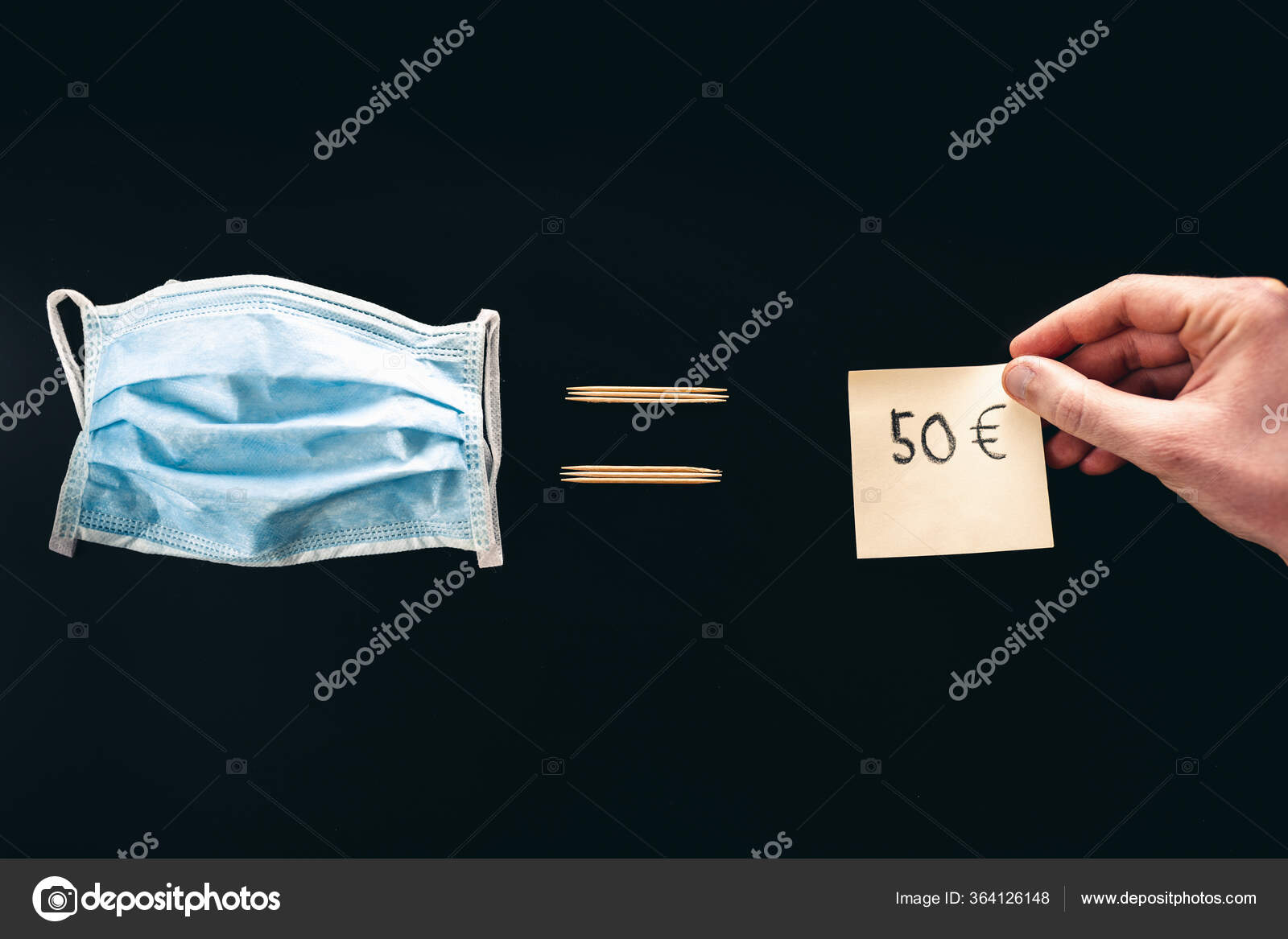 Concept Price Increase Surgical Masks Coronavirus Stock Photo by ...