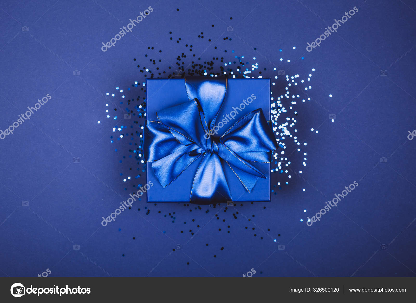Blue Present Bow