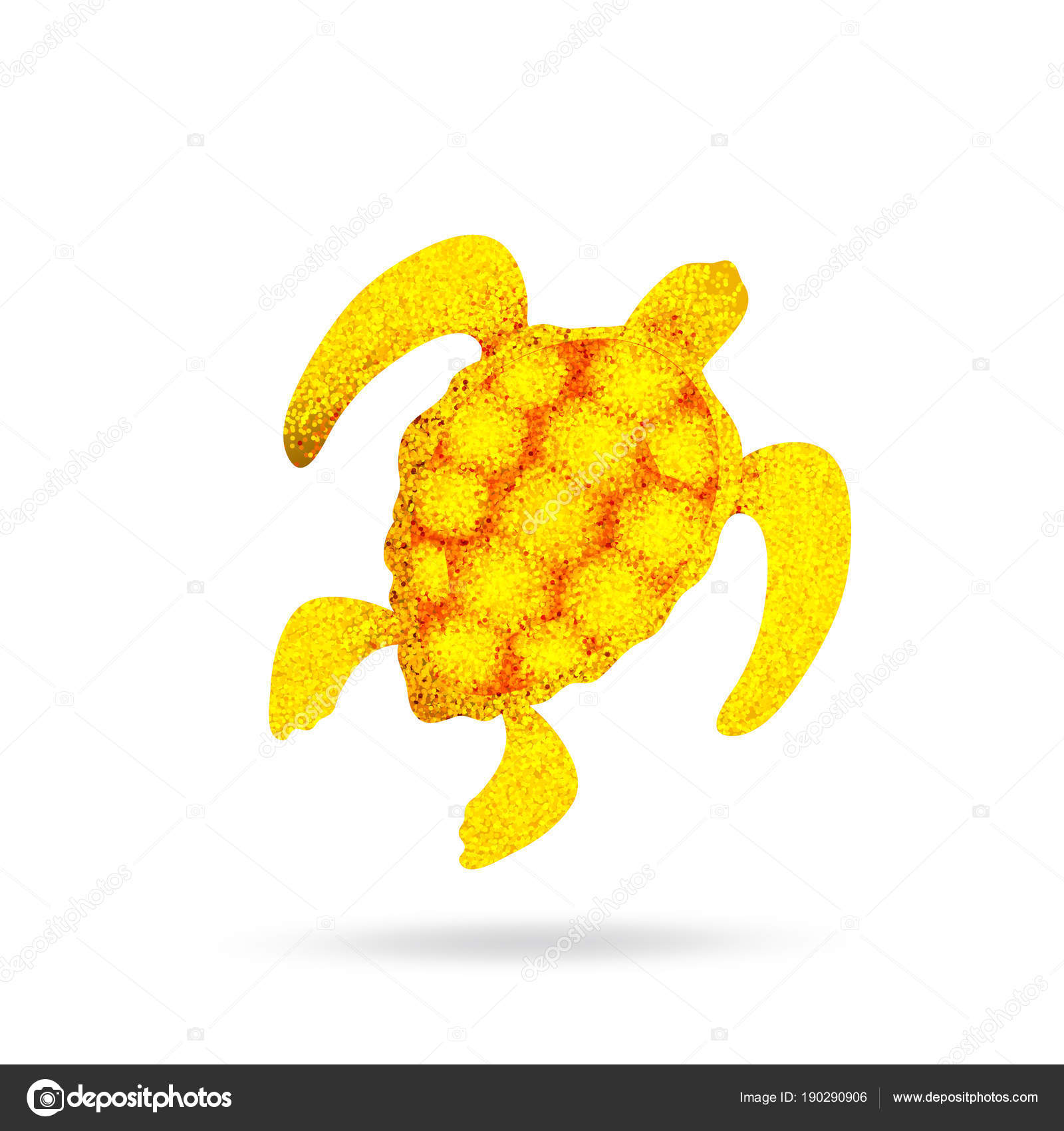 Golden turtle - sparkling turtle logo Stock Vector by ©forden 190290906