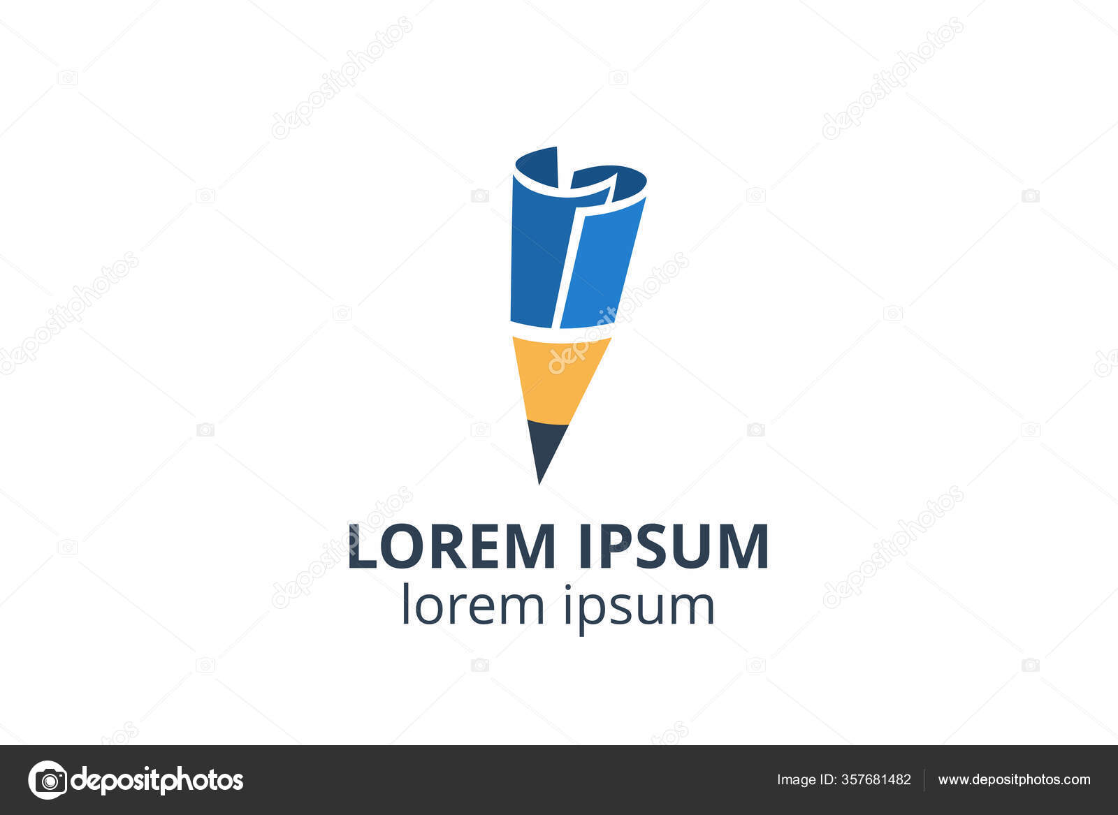 Creative Idea Shape Pencil Icon Design Illustration Template Logo ...