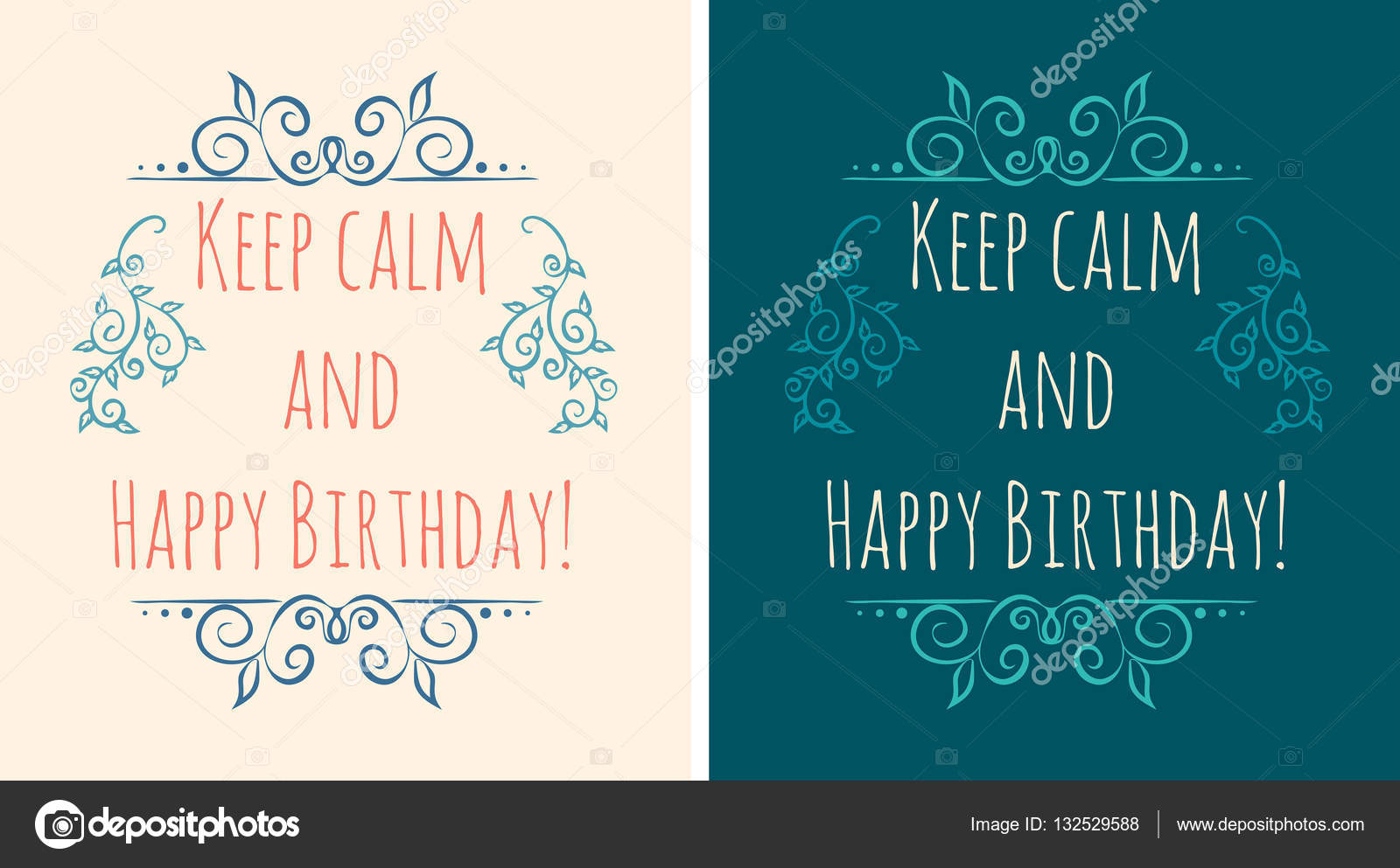 Keep calm and happy birthday — Stock Vector © Y.Verovski #132529588