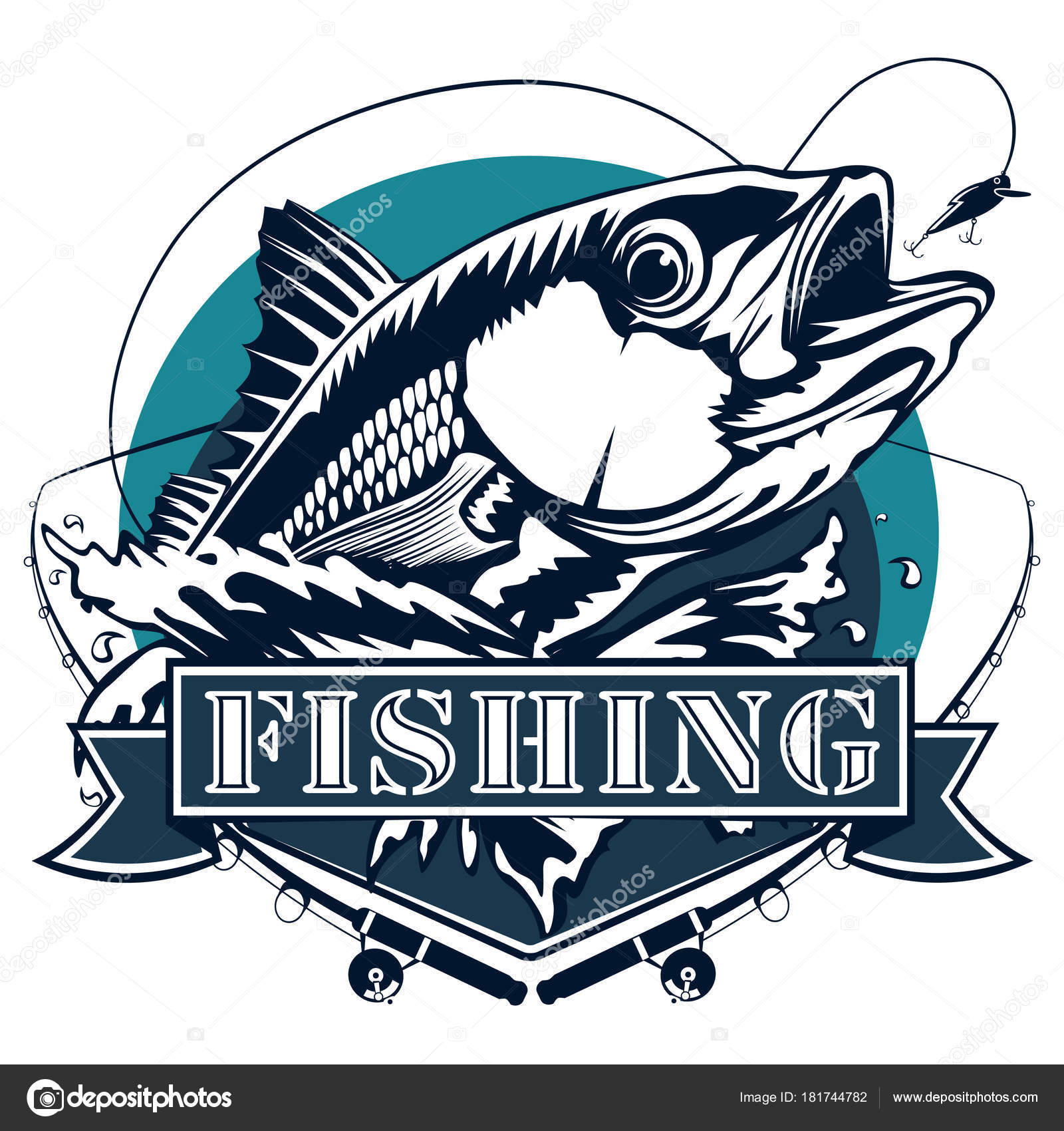 Red snapper isolated logo Stock Vector by ©LIORIKI 181744782