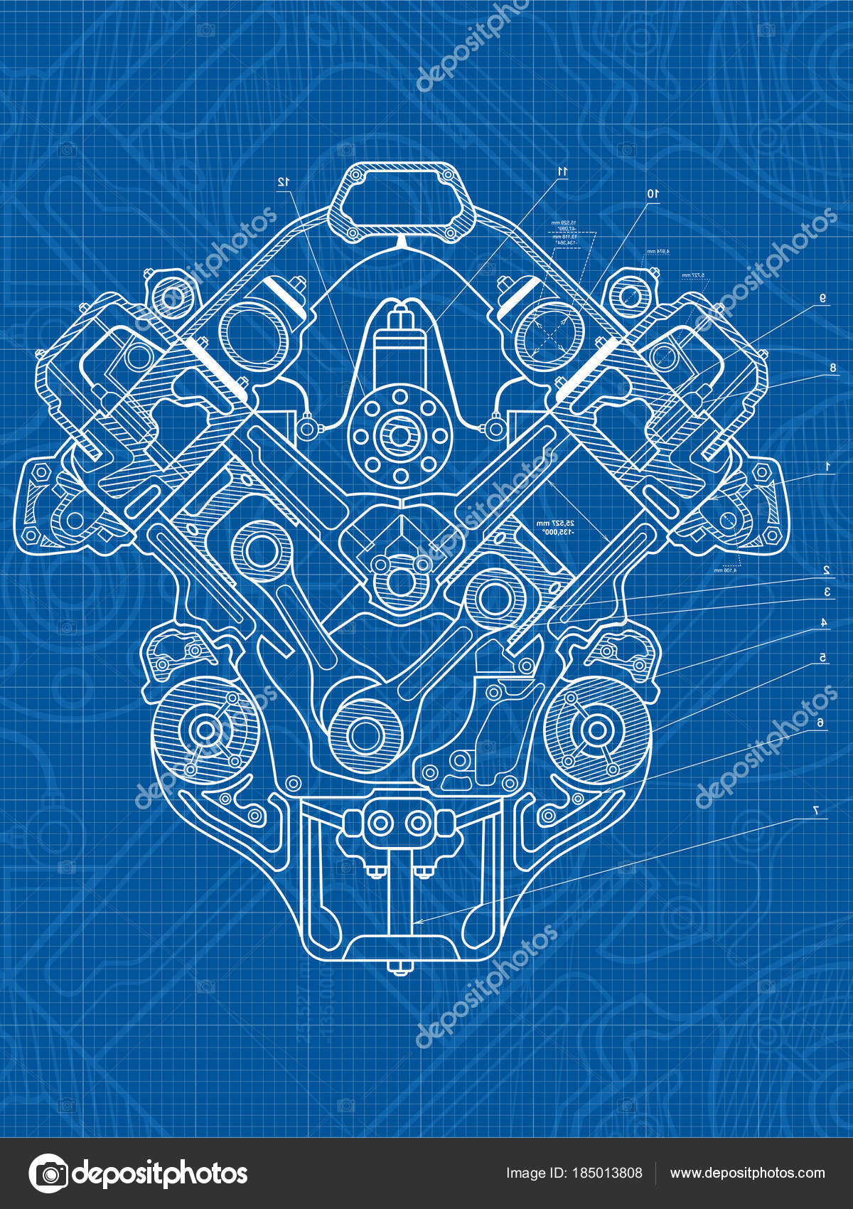 Engine drawning background 5 Stock Vector by ©LIORIKI 185013808