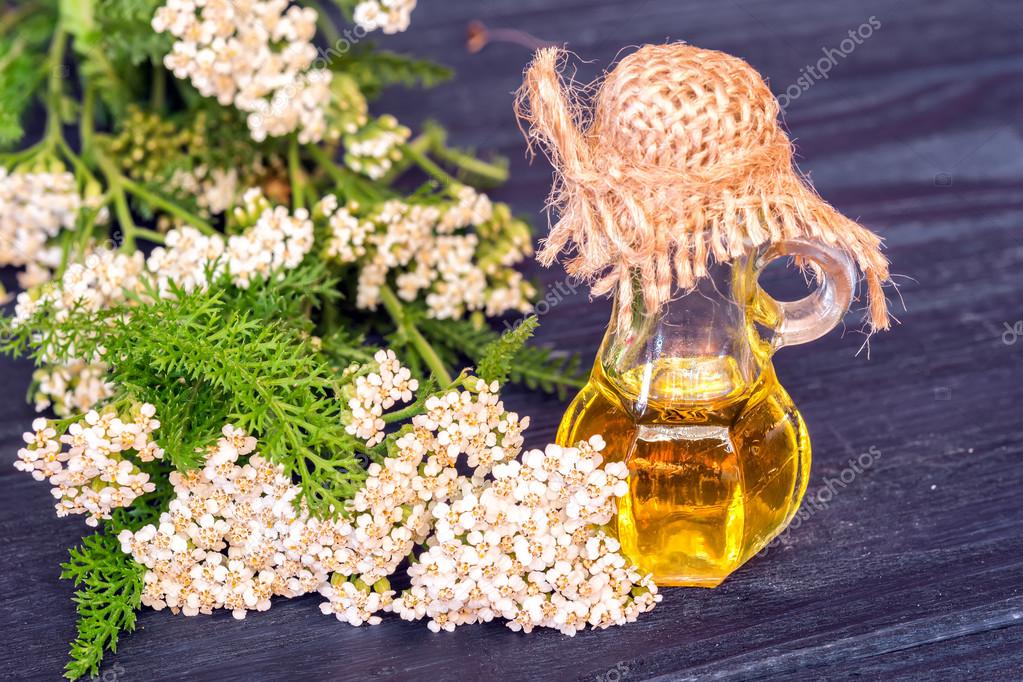 Essential yarrow oil Stock Photo by ©Tainar 126026708