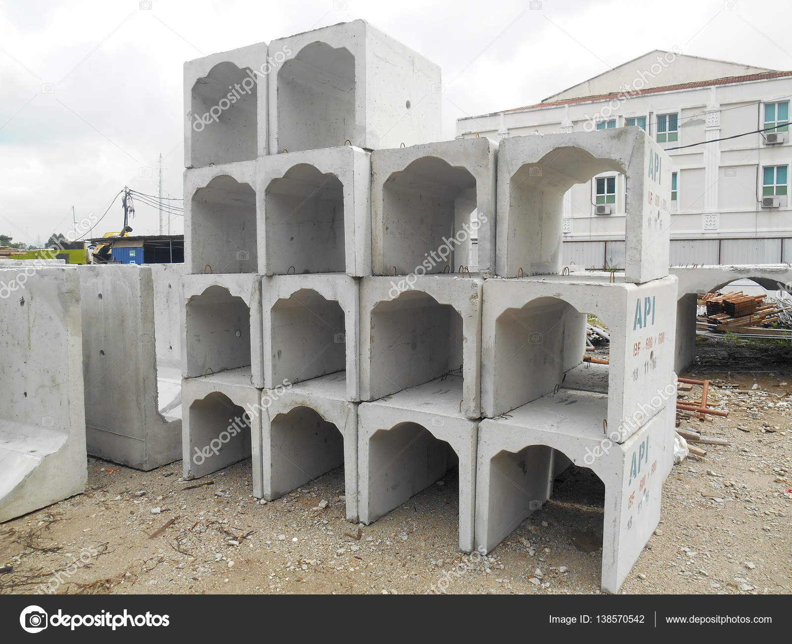 U-Shape precast concrete drain – Stock Editorial Photo © Aisyaqilumar ...