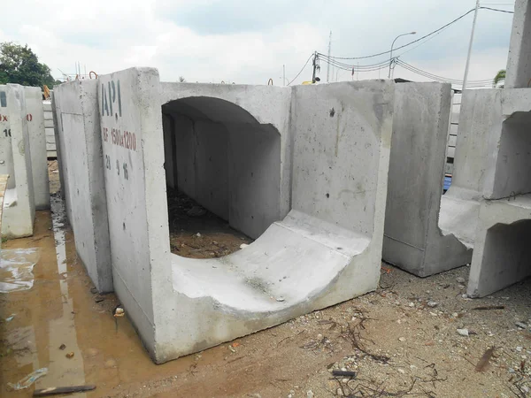 Concrete reinforced concrete precast concrete box culvert Stock Photos ...