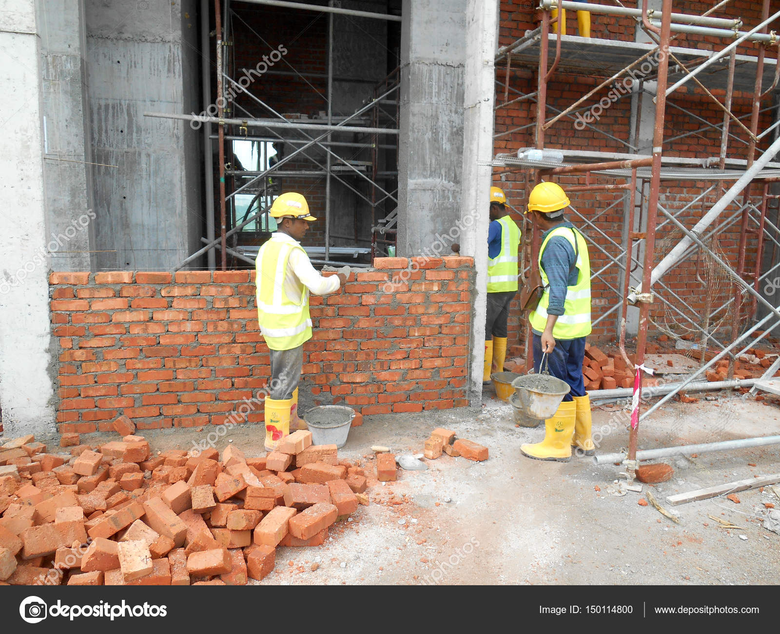 Brick Construction Workers