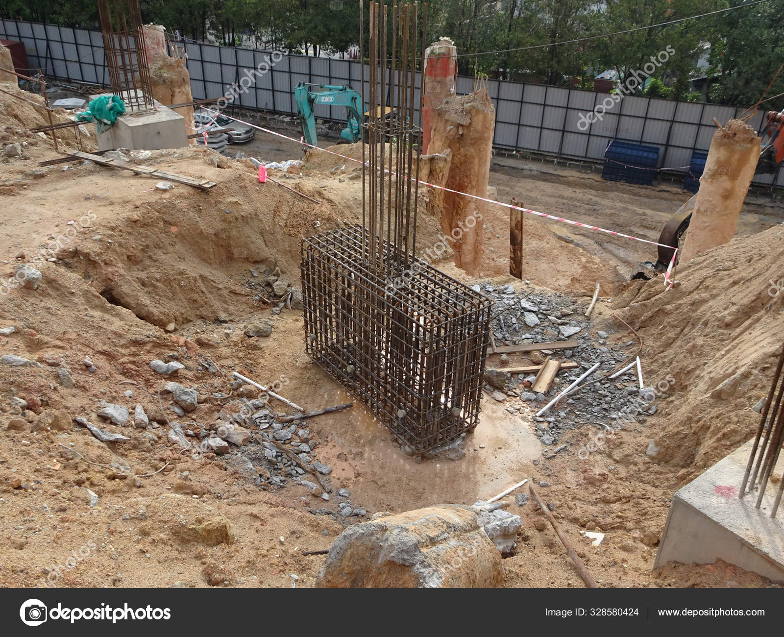 Kuala Lumpur Malaysia September 2019 Pile Cap Column Stump Construction ...
