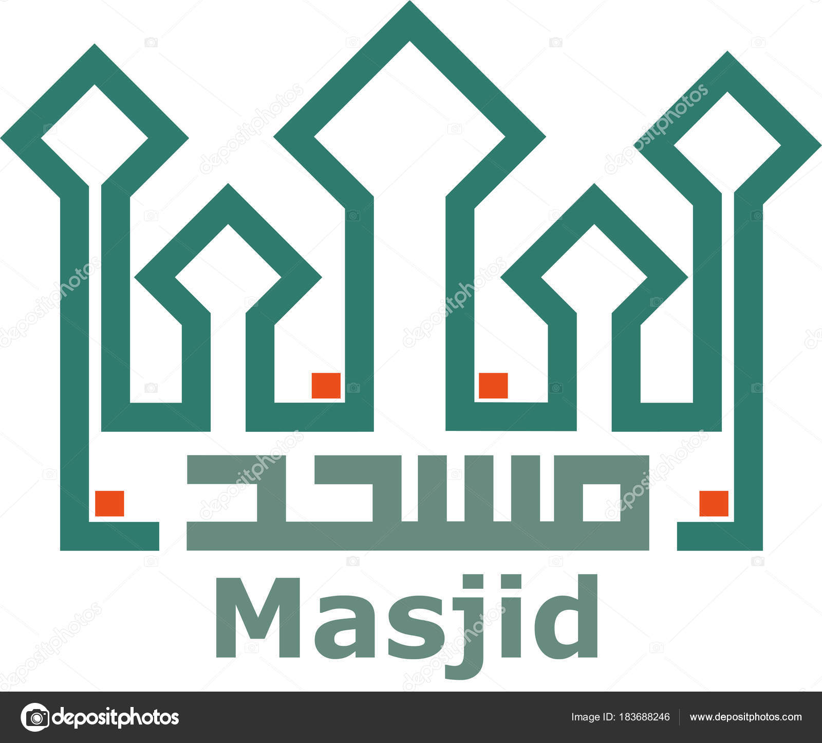 Masjid symbol | Vector Abstract Masjid Mosque Symbol Icon — Stock ...